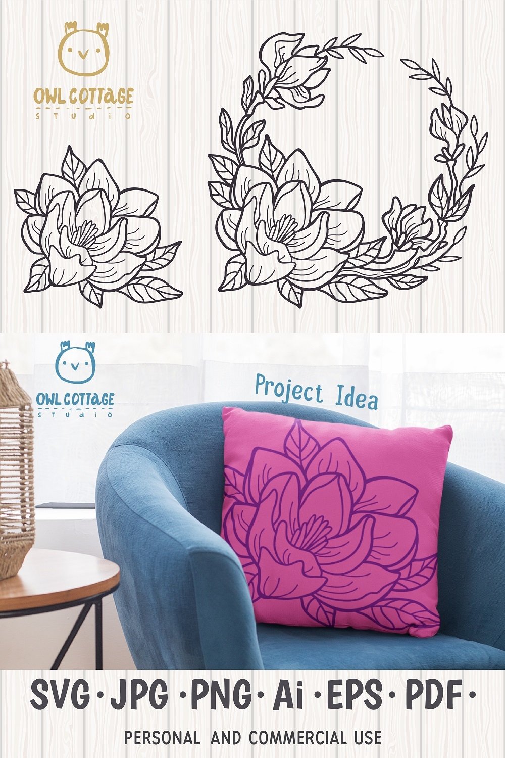 2874+ Magnolia SVG Cut Free - Free SVG Cut Files | SVGly for Crafts