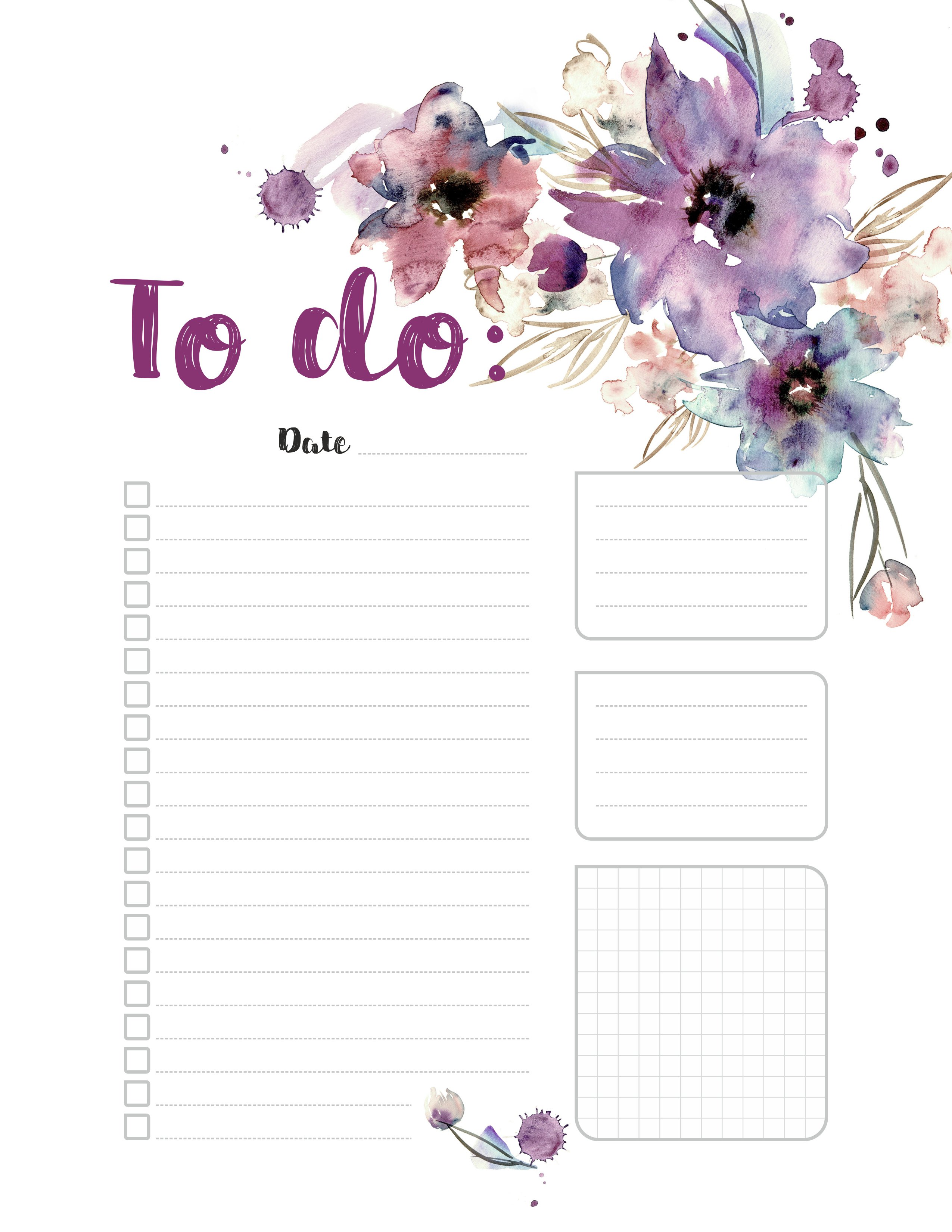 To Do Printable Floral Planner (1903417)