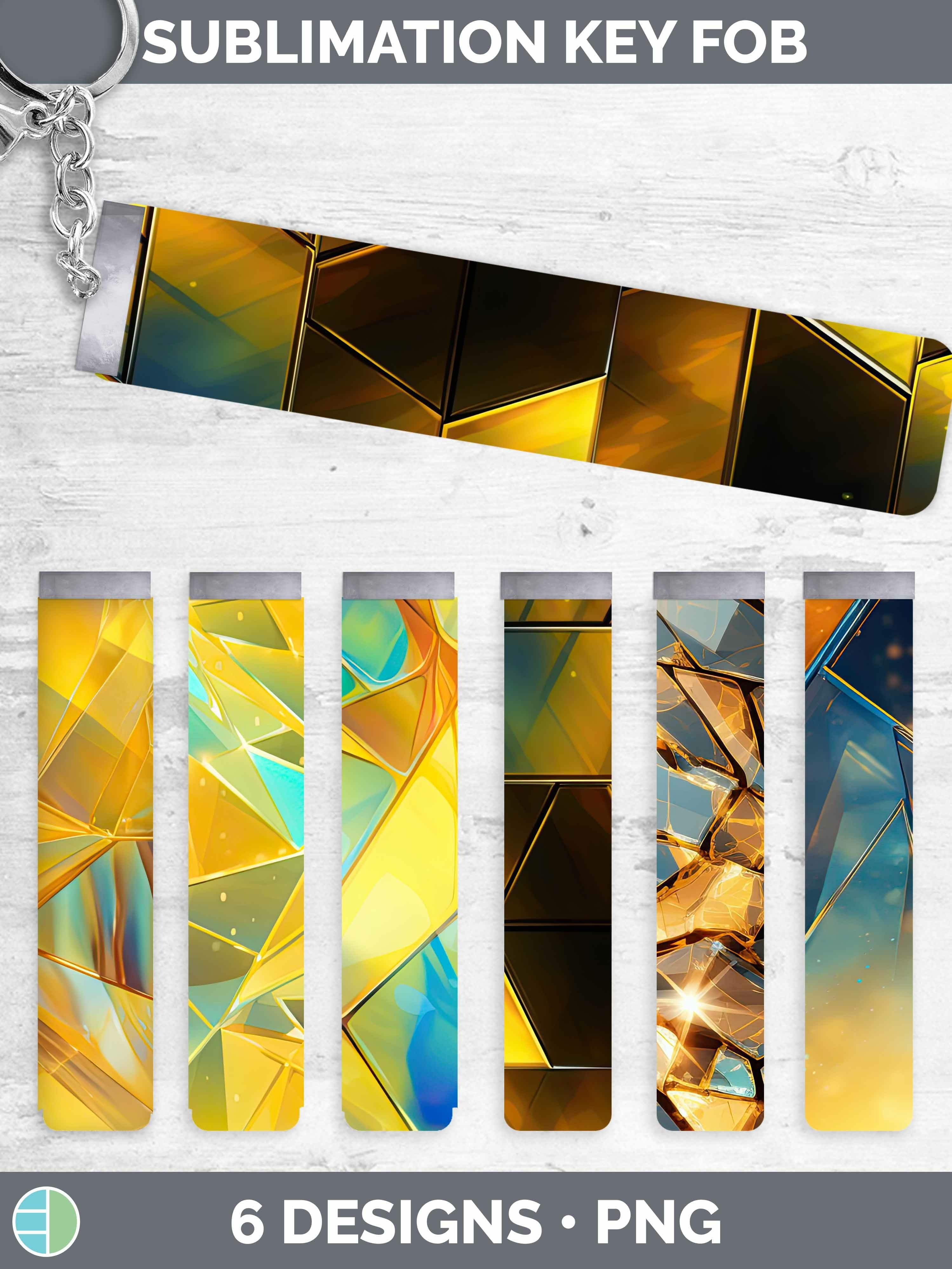 Holographic Yellow Key Fob | Bundle Wristlet Designs