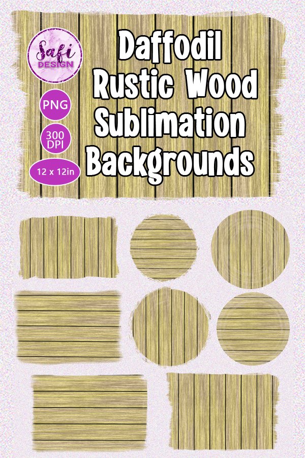 Rustic Wood Sublimation Backgrounds in Daffodil