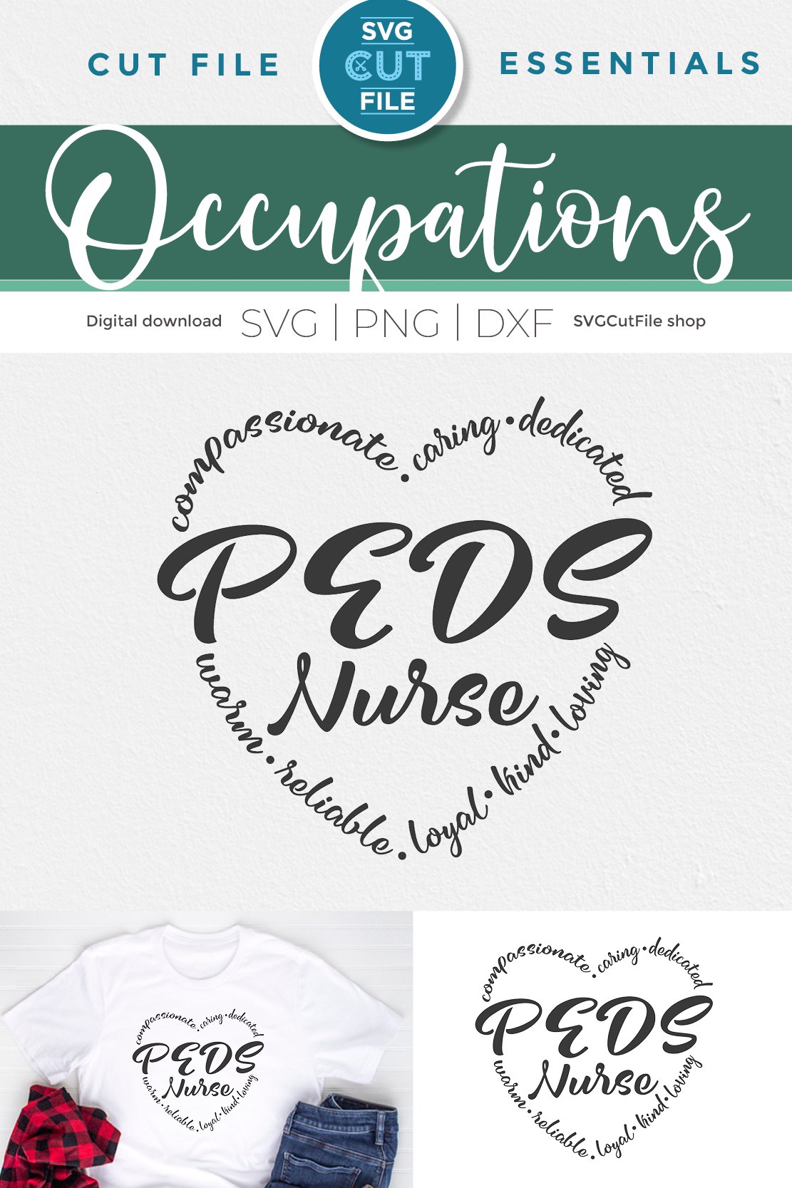 PEDS Nurse SVG for a pediatrics nurse