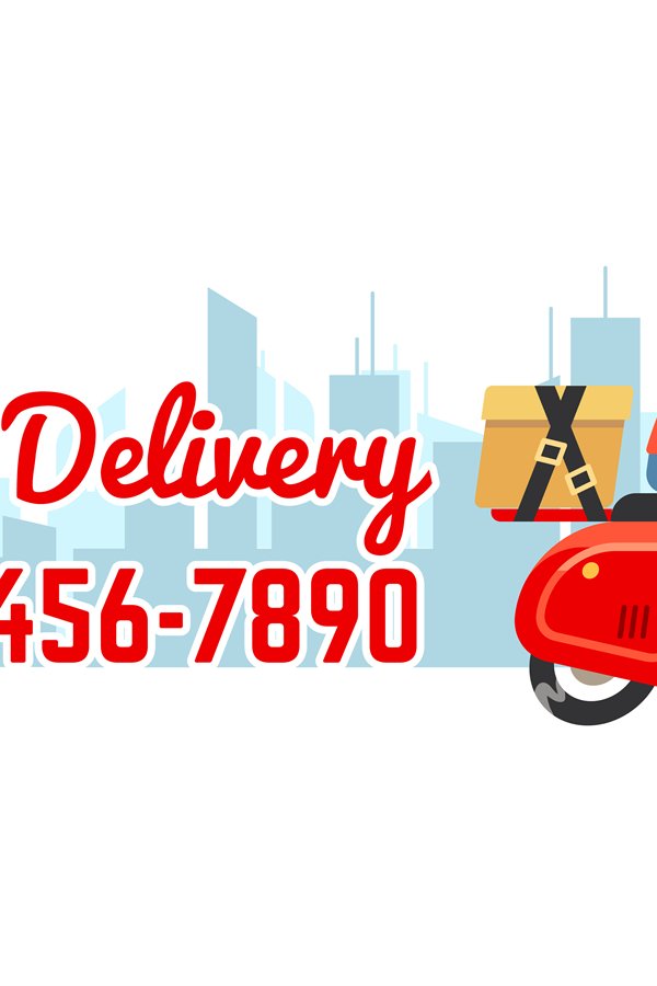 Delivery service vector banner with call number