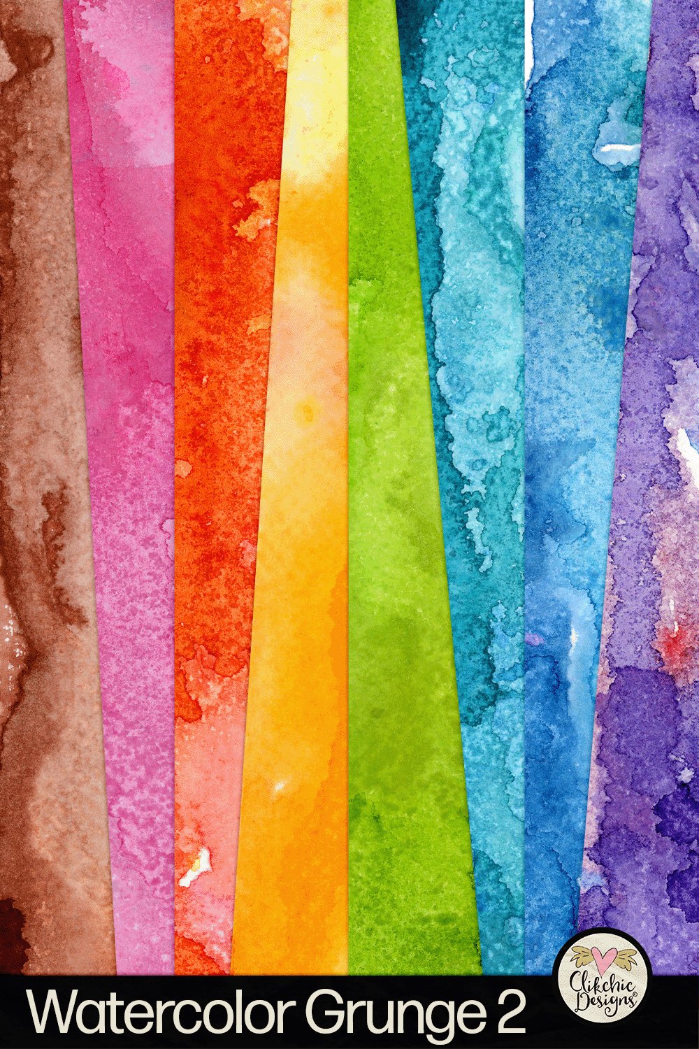 Watercolor Painted Gradients Background Textures