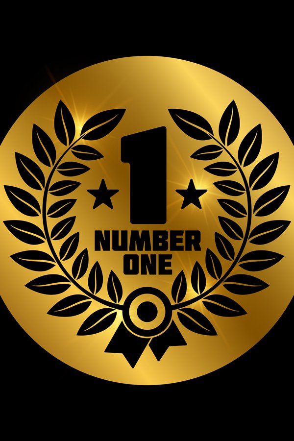 Black number one label