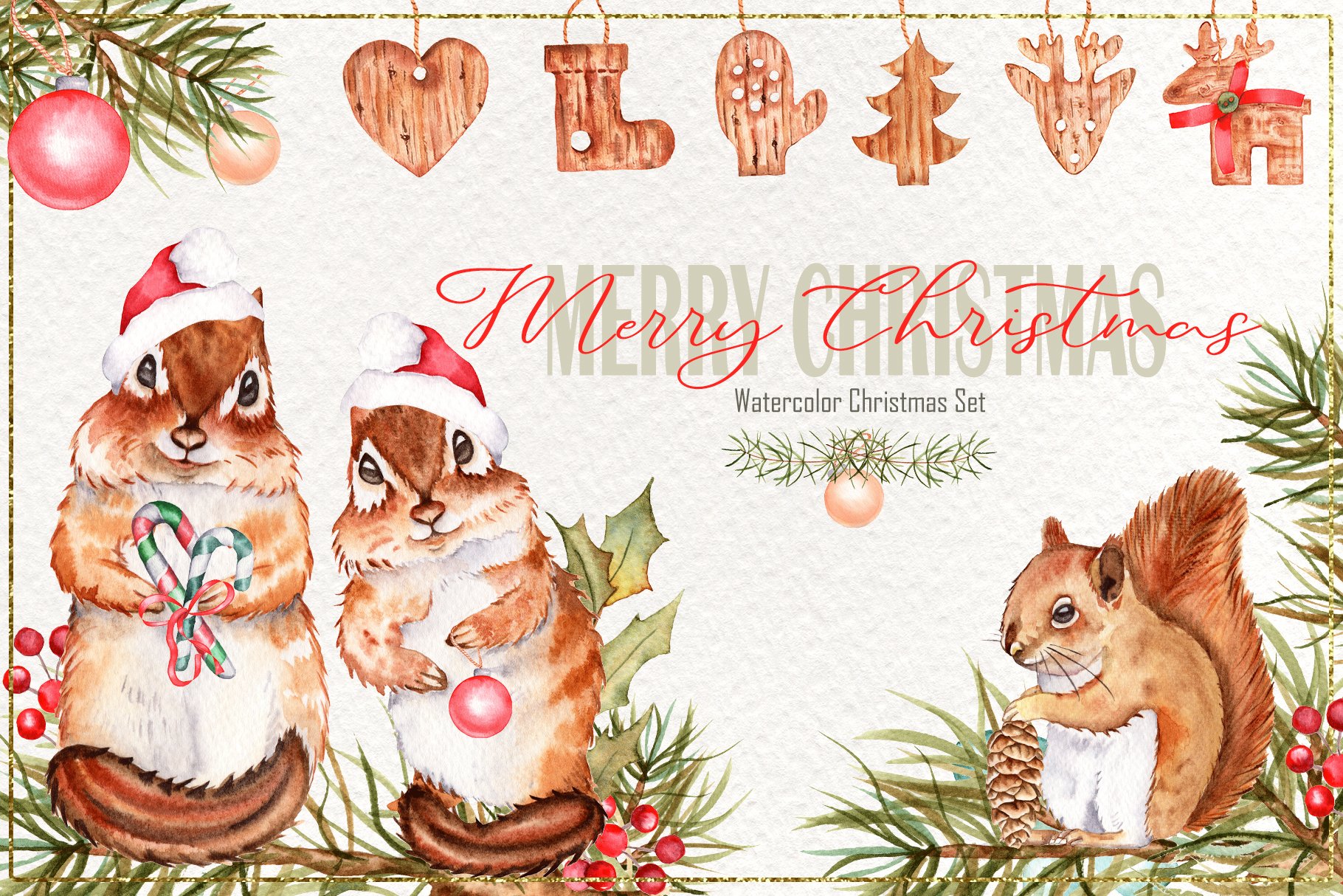 Merry Christmas Watercolor Collection (921184)