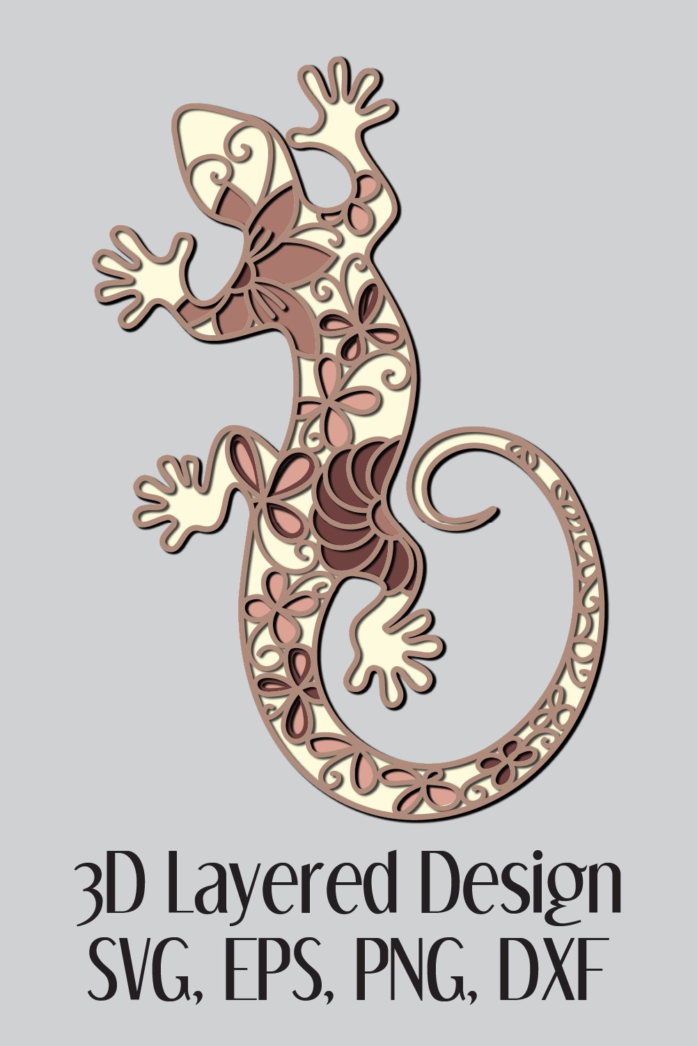 Lizard 3D layered Cut file (2632219)