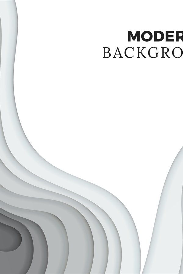 Abstract modern backdrop template with grey paper cut elemen