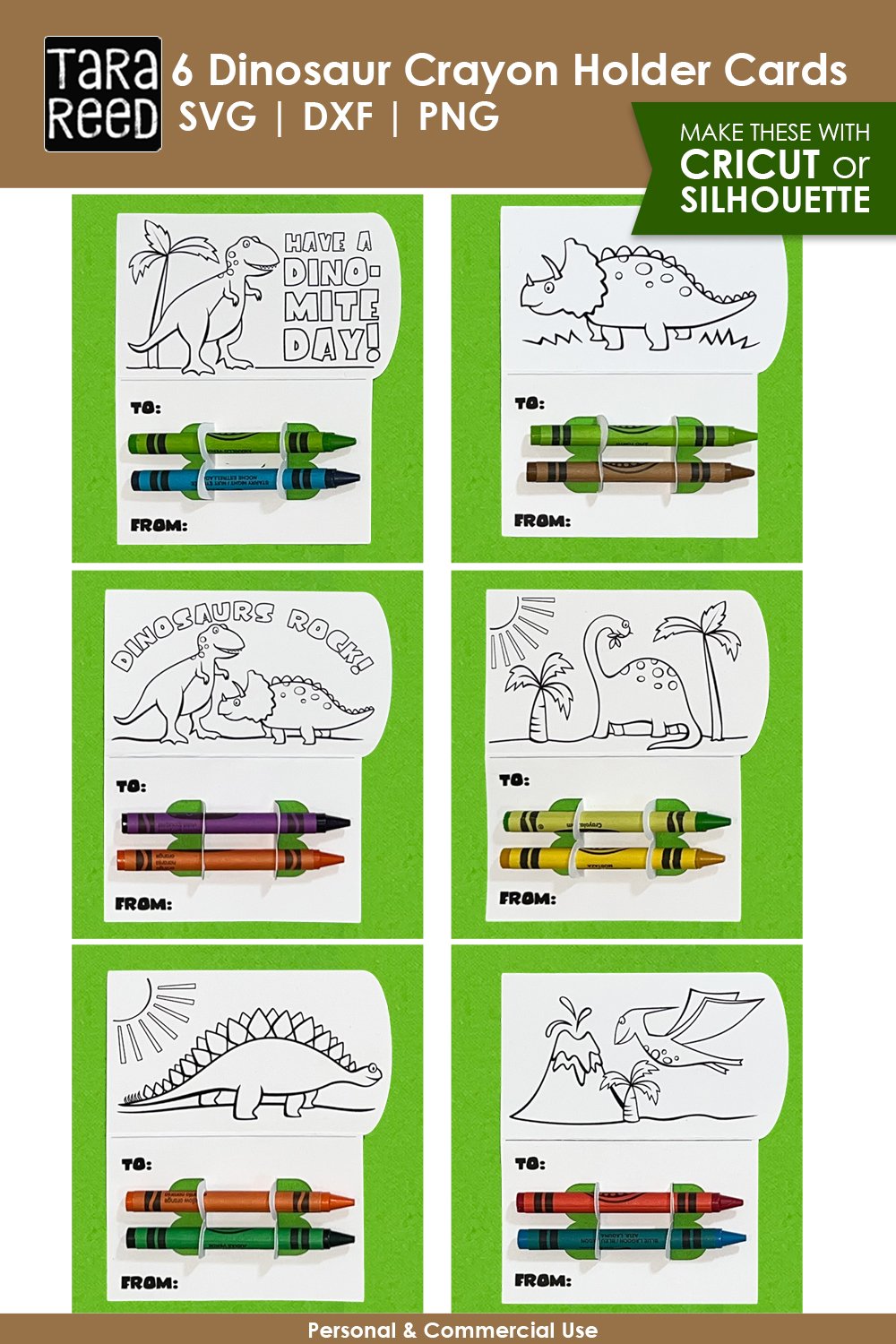 Dinosaur Print and Cut Coloring Cards | Kids DIY Party Favor