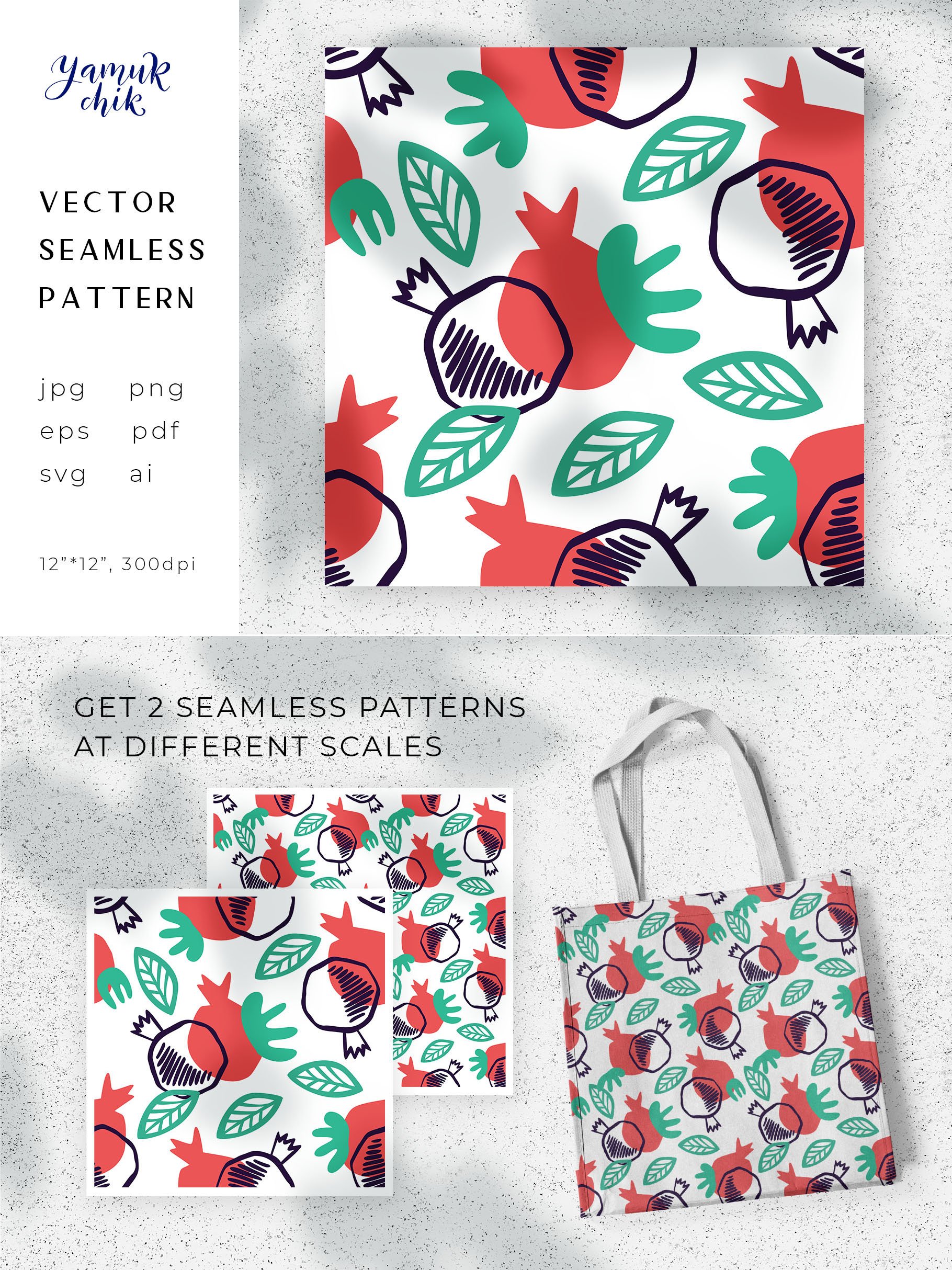 Pomegranate Digital Paper png, seamless garnet (730649)