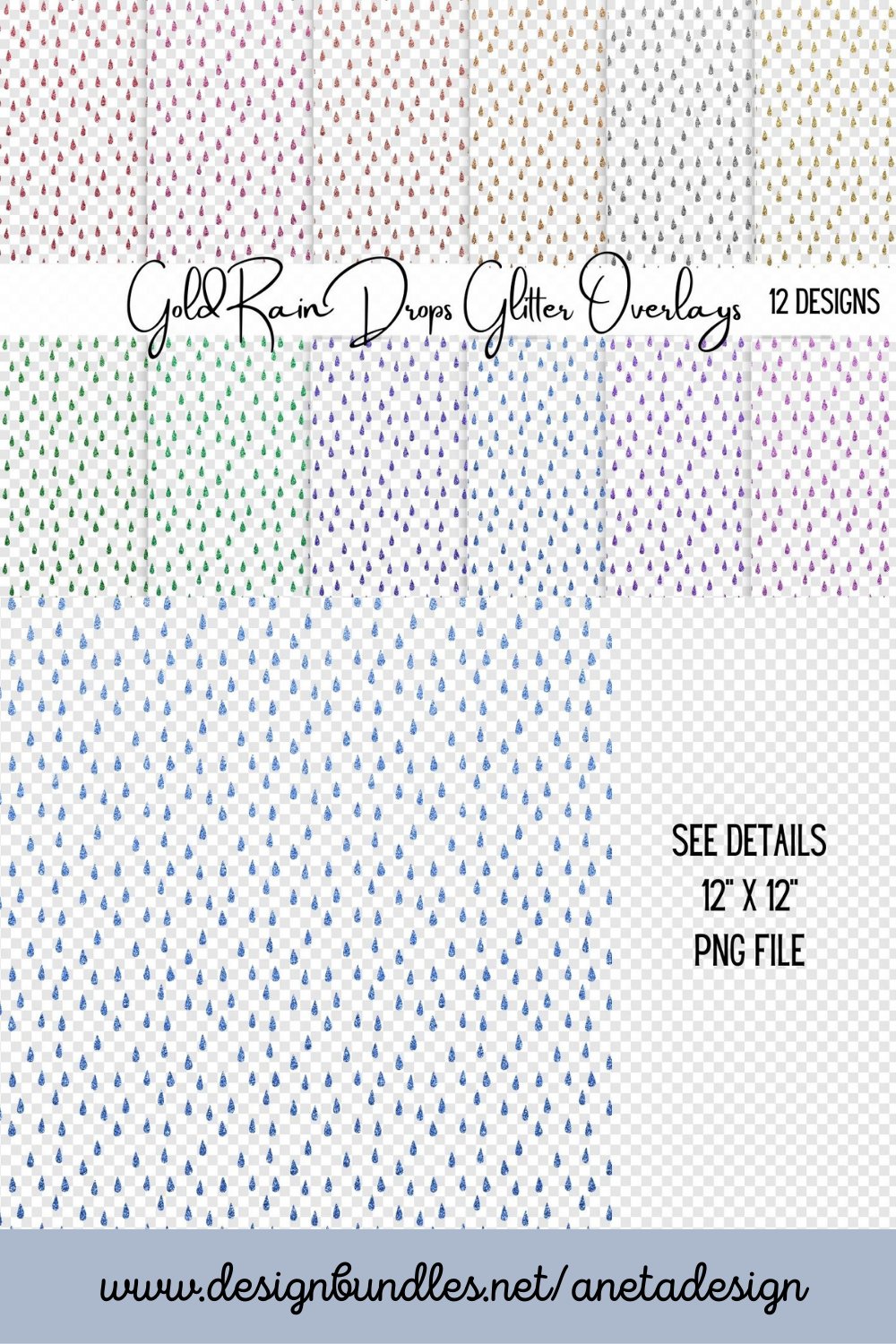 Colorful Glitter Drops Overlays (2492537)