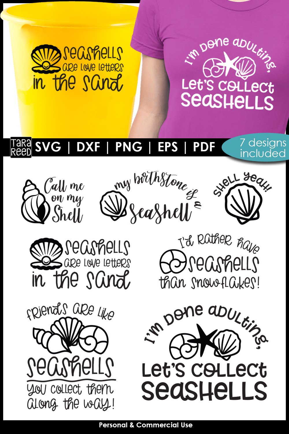Seashell SVG files for Cricut or Silhouette | Beach Signs