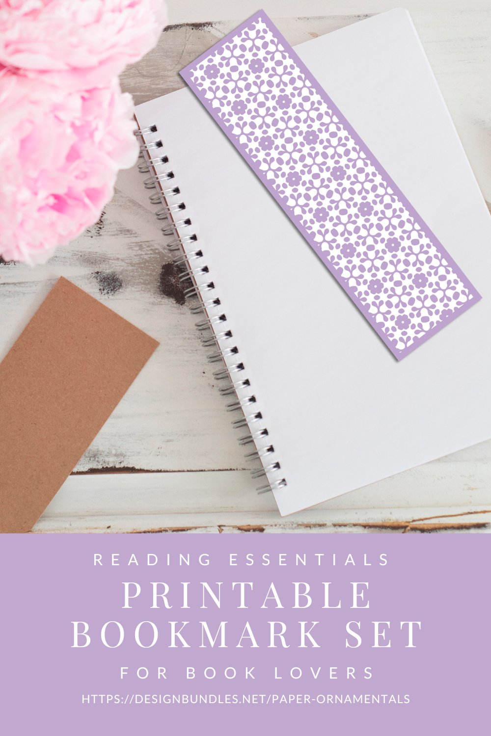 Bookmark, Printable Bookmark Set, Pretty Pastels 1 Bookmark