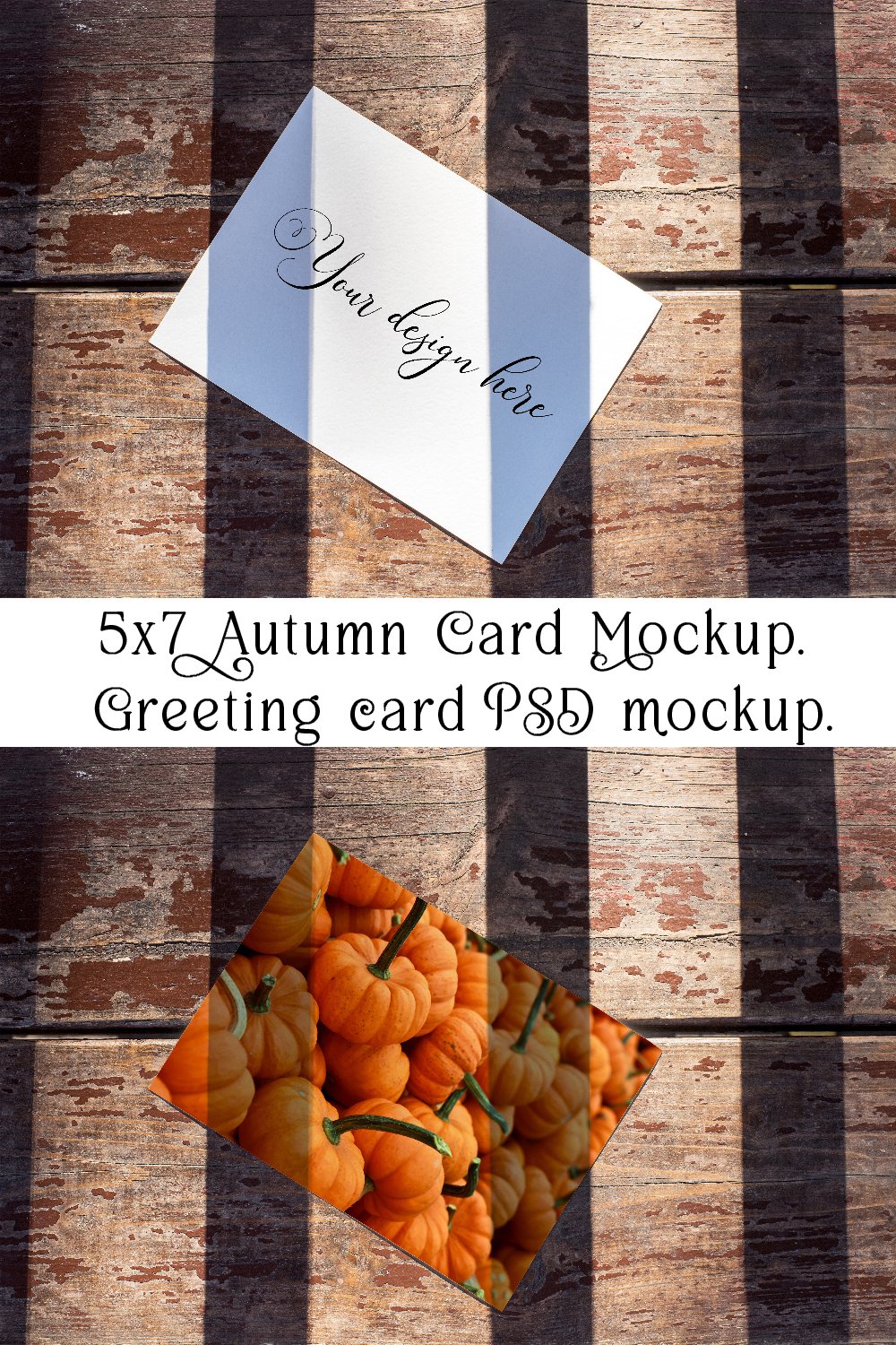 5x7 Autumn Card Mockup. Fall Mockup. Greeting card mockup