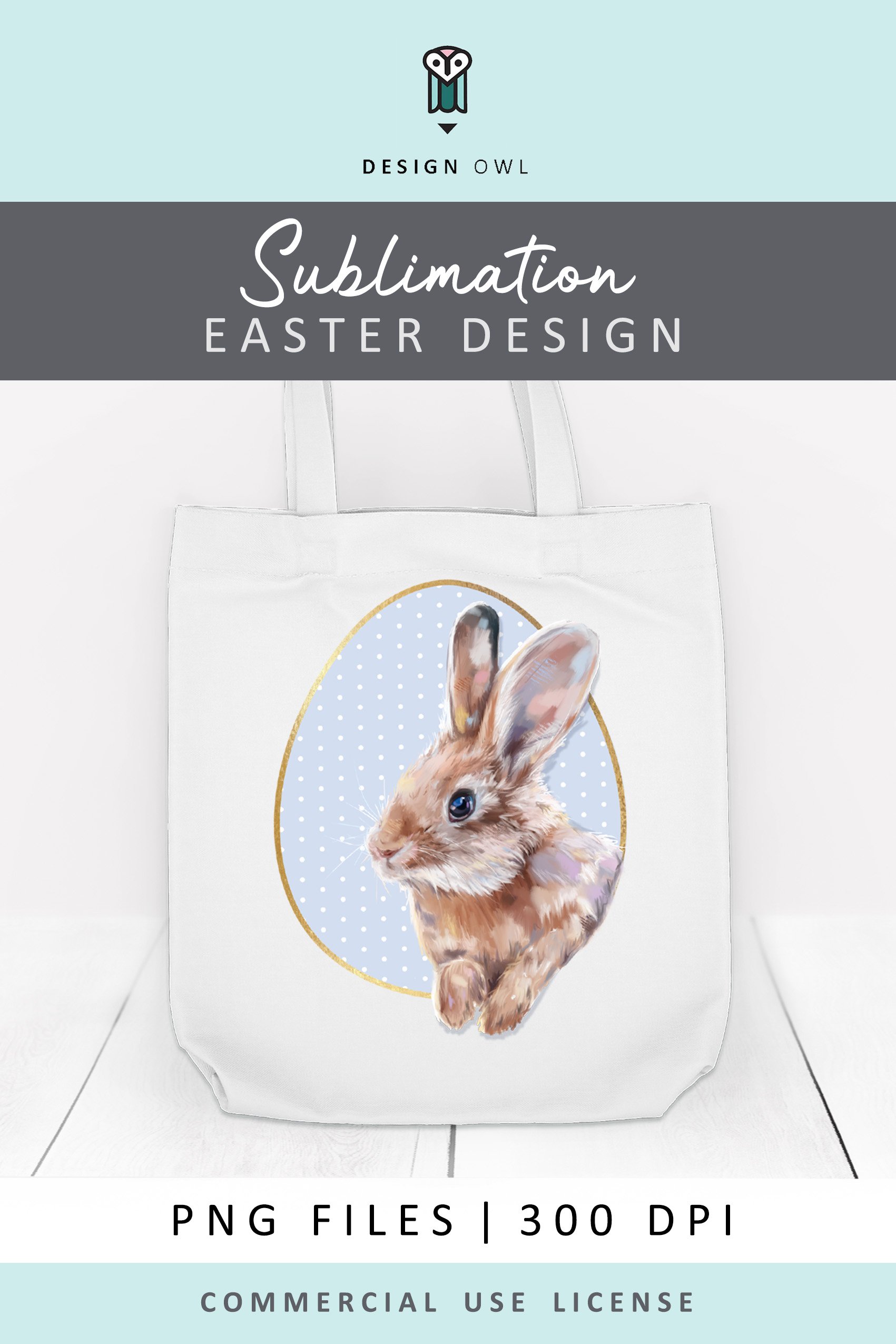 Cute Easter Bunny Sublimation PNG