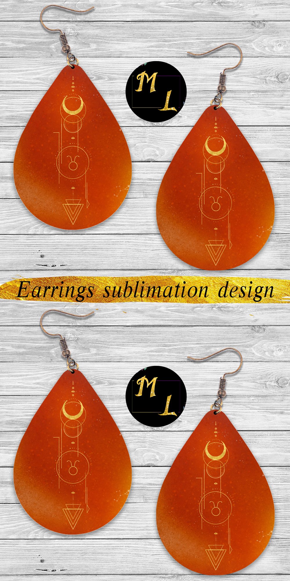 Horoscope earrings png desig,Taurus earrings png (2167265)