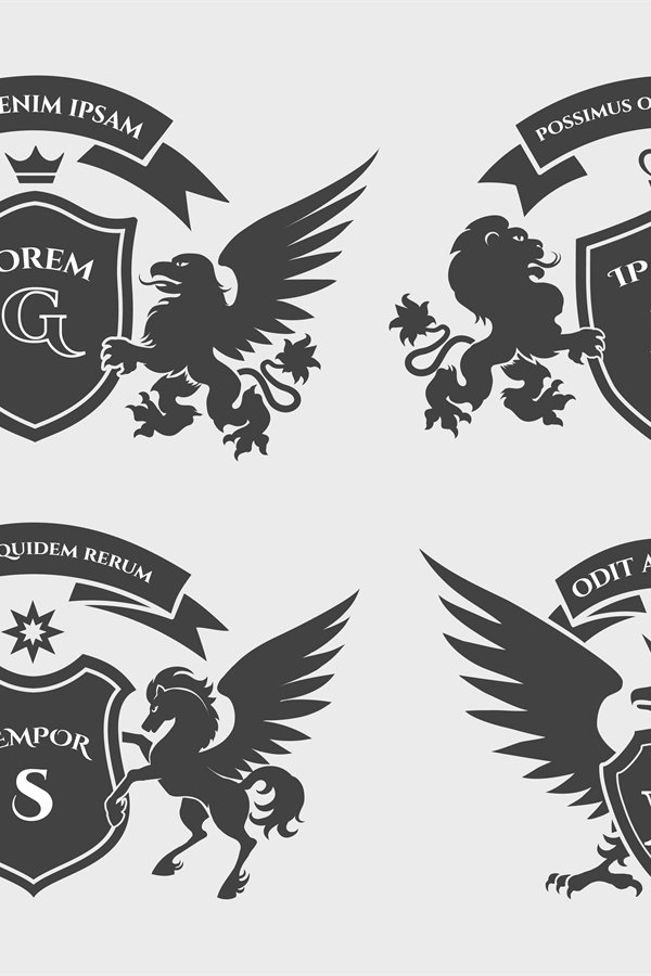 Crests logo set