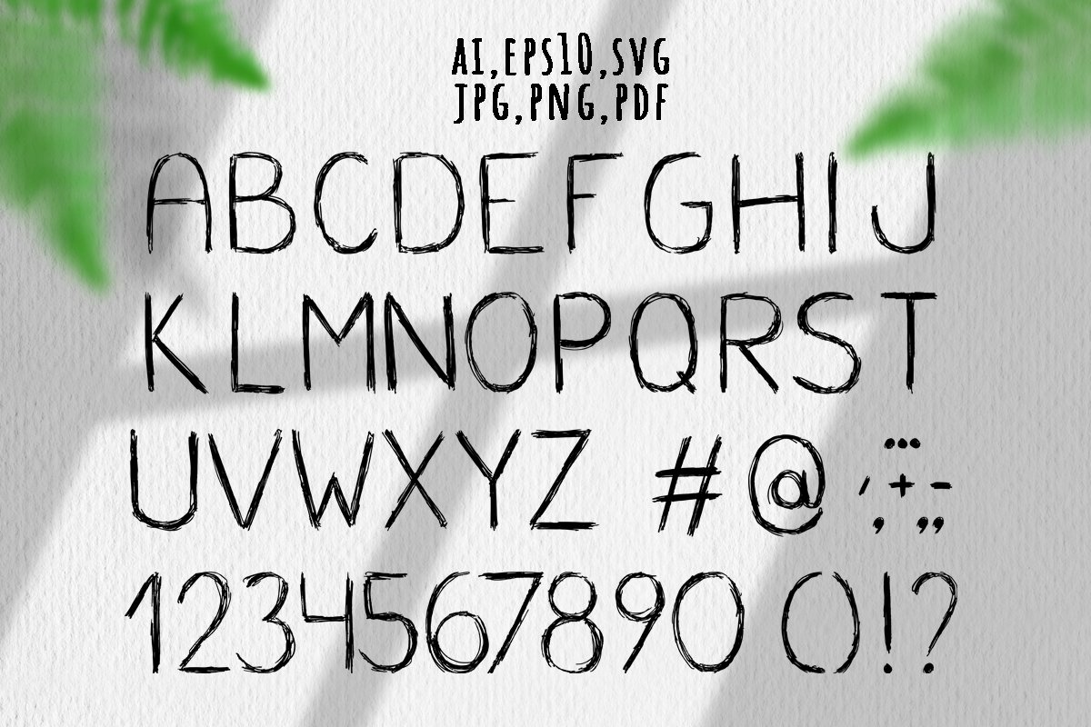 ABC sketch. Hand drawn Latin alphabet