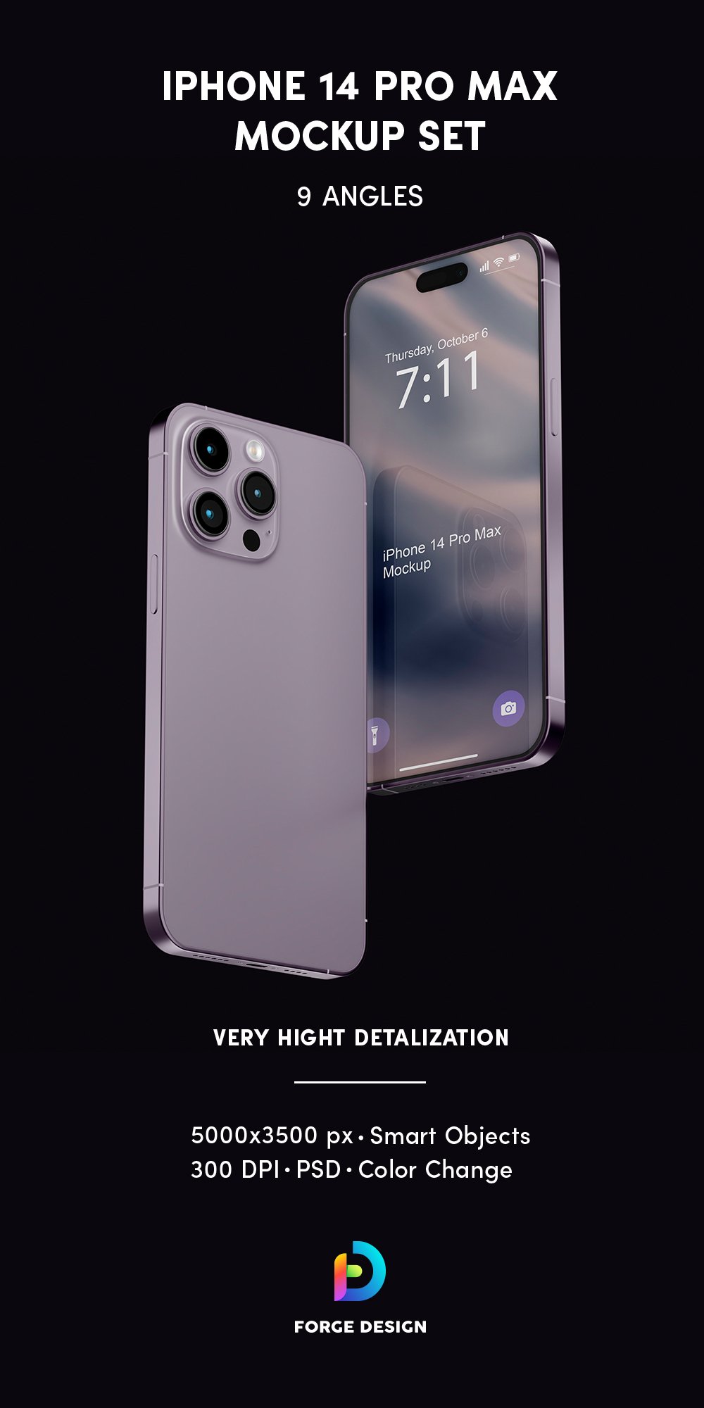 Iphone 14 Pro Max Mockup Set