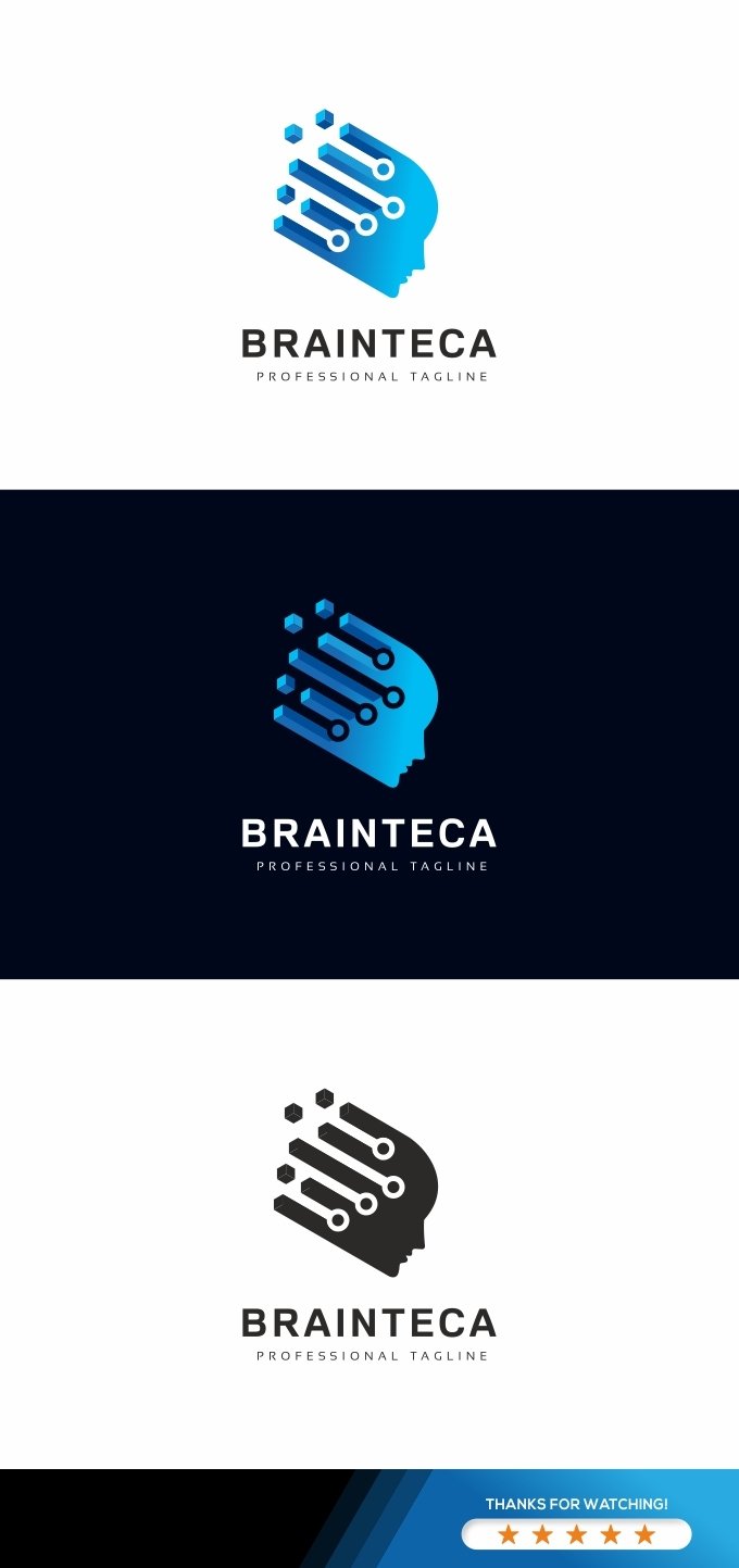 Brain Tech Logo Template