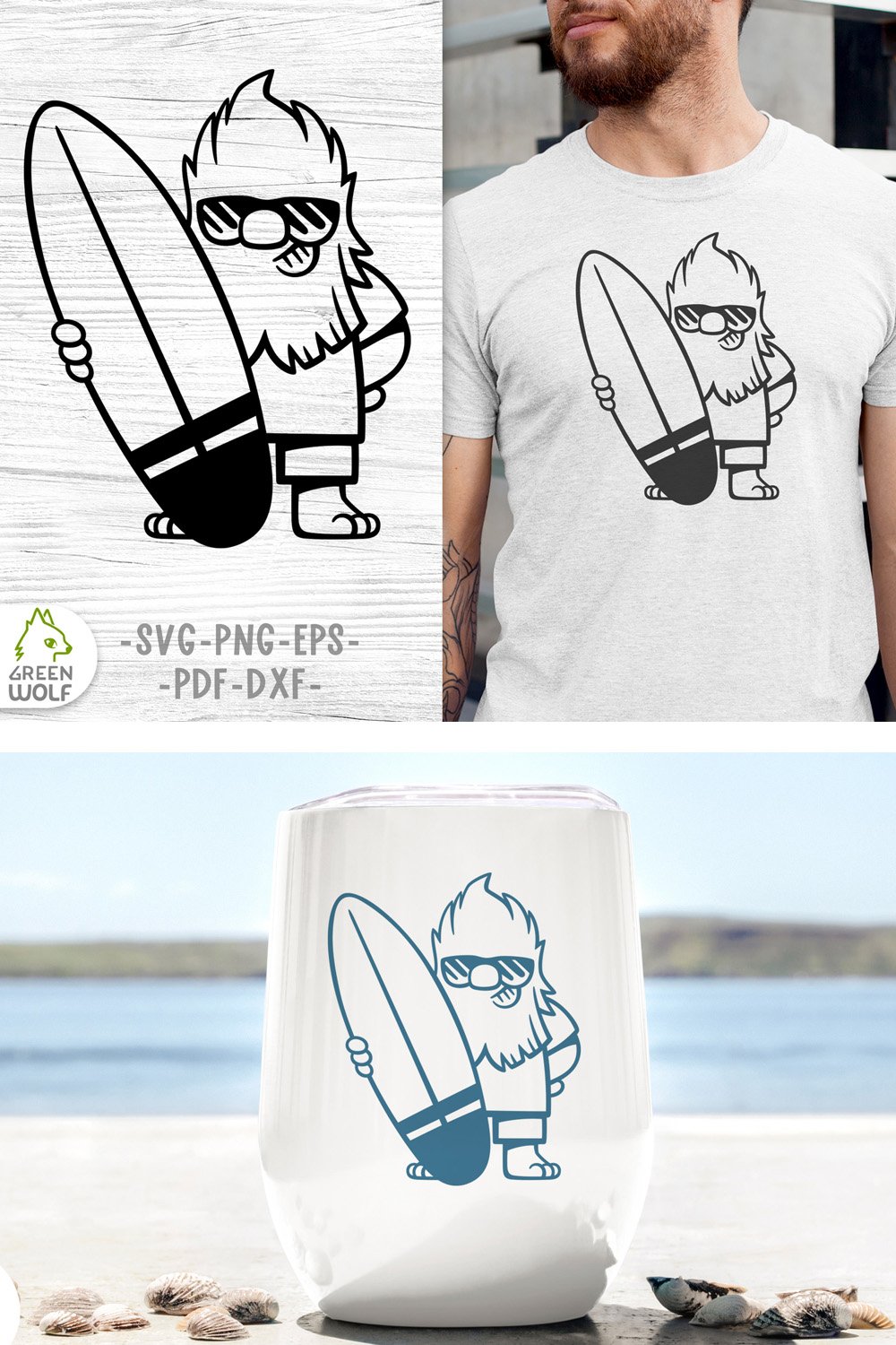 Beach gnome svg Surfing svg Surfer Summer gnome svg Gnomes