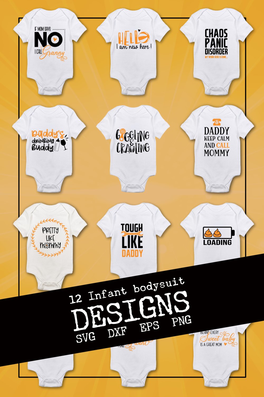 12 Infant bodysuit designs