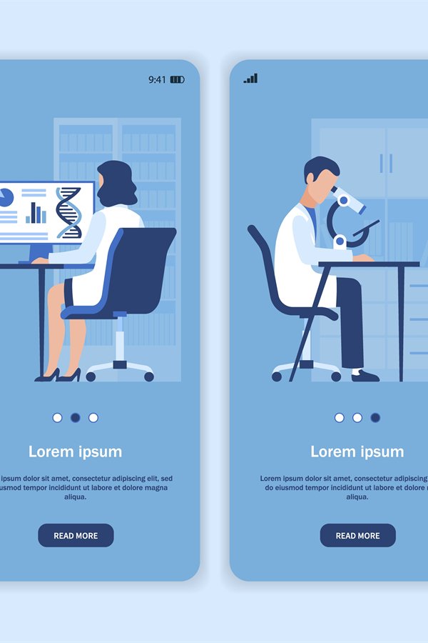 Medical onboard concept. Templates for clinic applications.