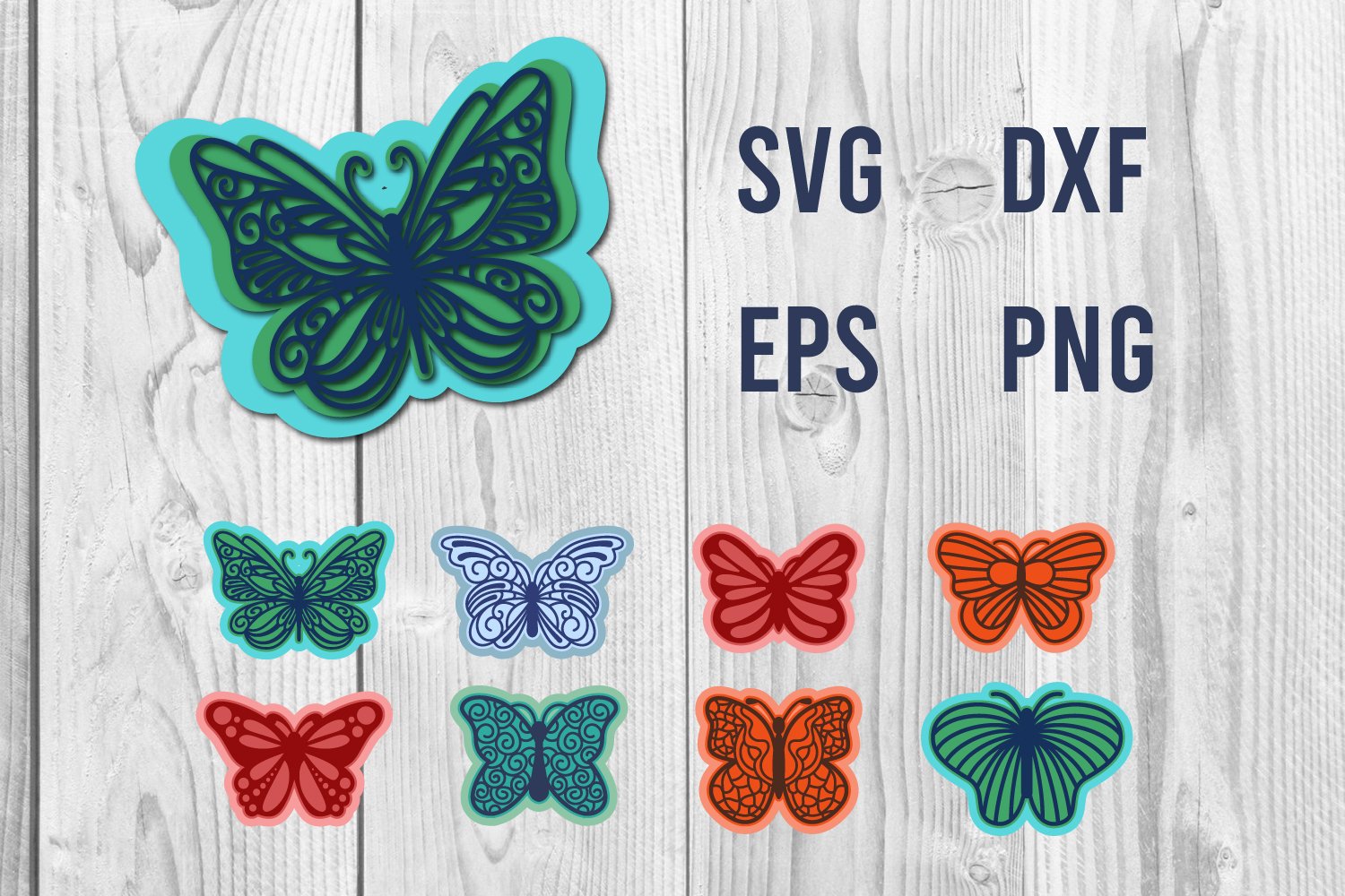 butterfly 3d svg cut file