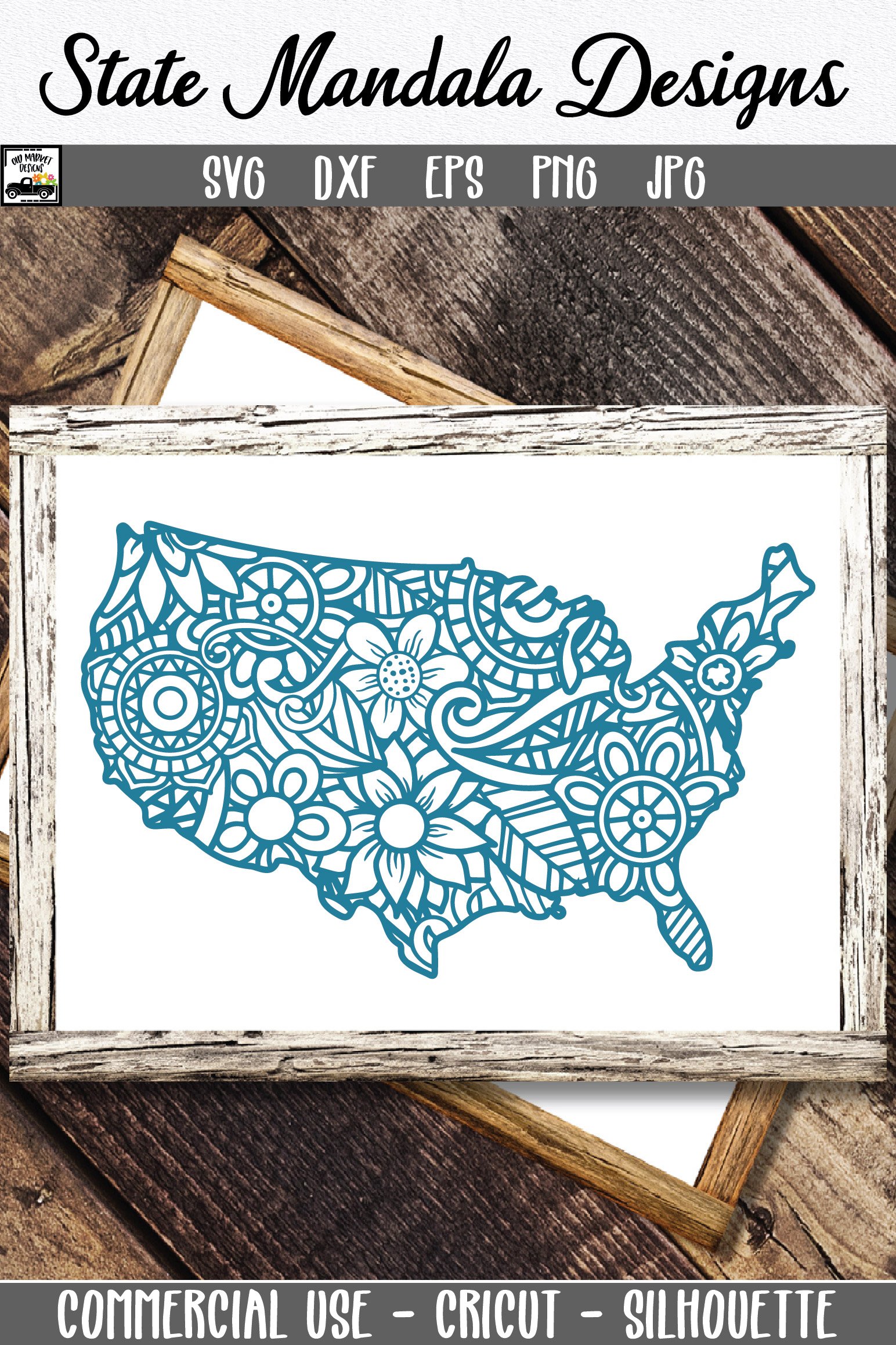 United States of America SVG File - USA Mandala (1184545)