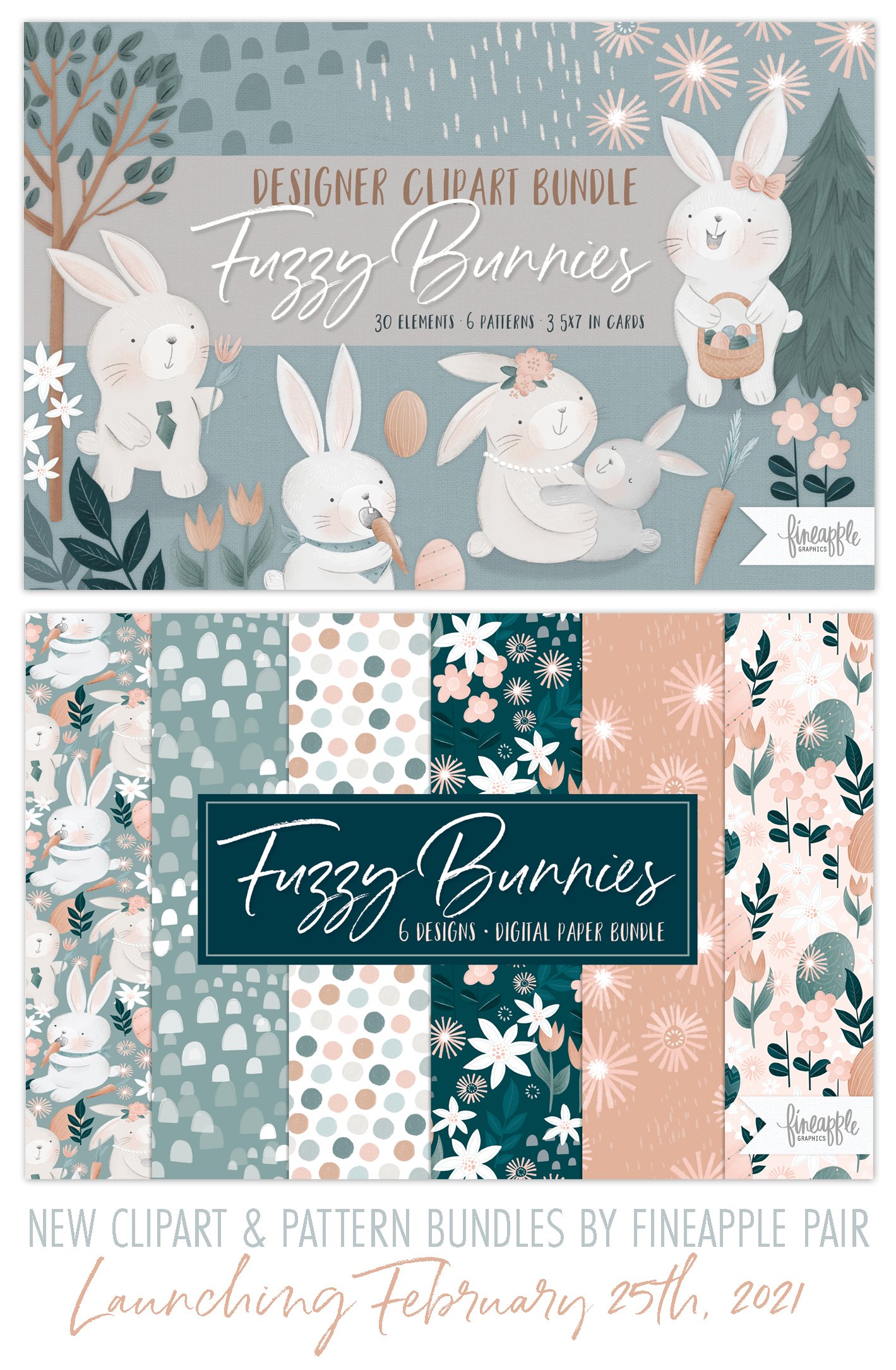 EASTER BUNNY Digital Paper (1220489)