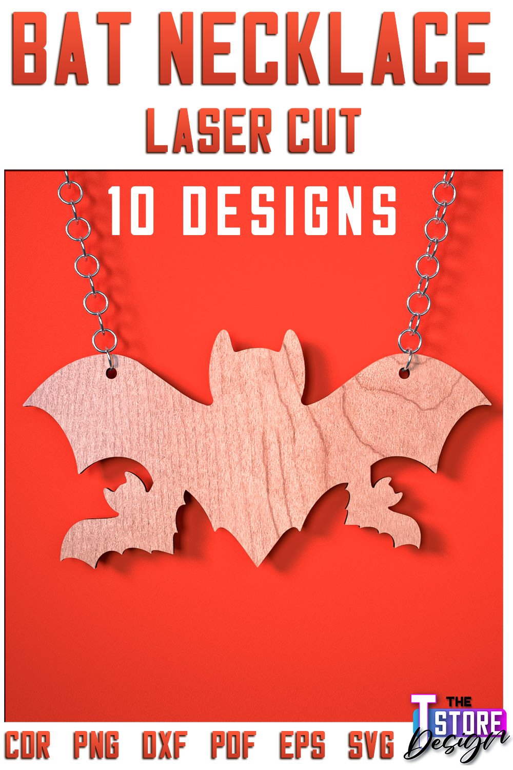 Bat Necklace Laser Cut SVG | Bat Accessories Laser (2692255)