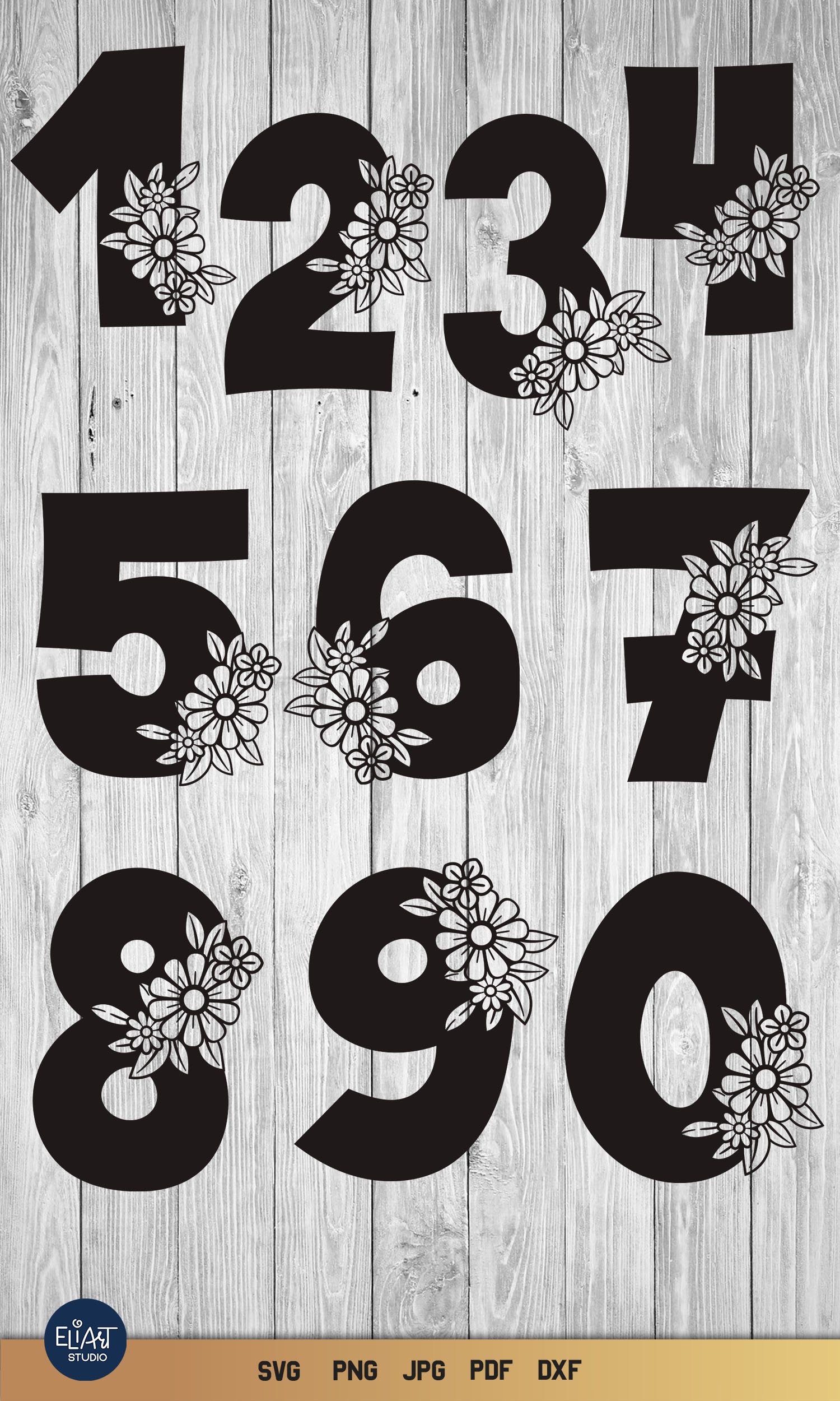 Numbers SVG | Floral Number Design