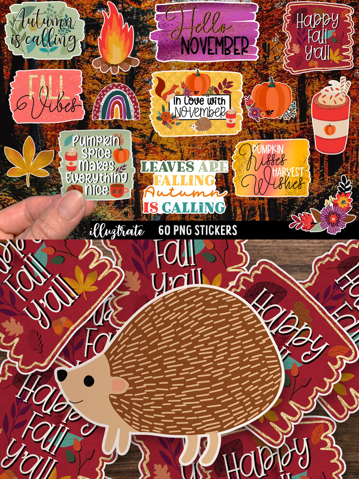 November Stickers for Cricut