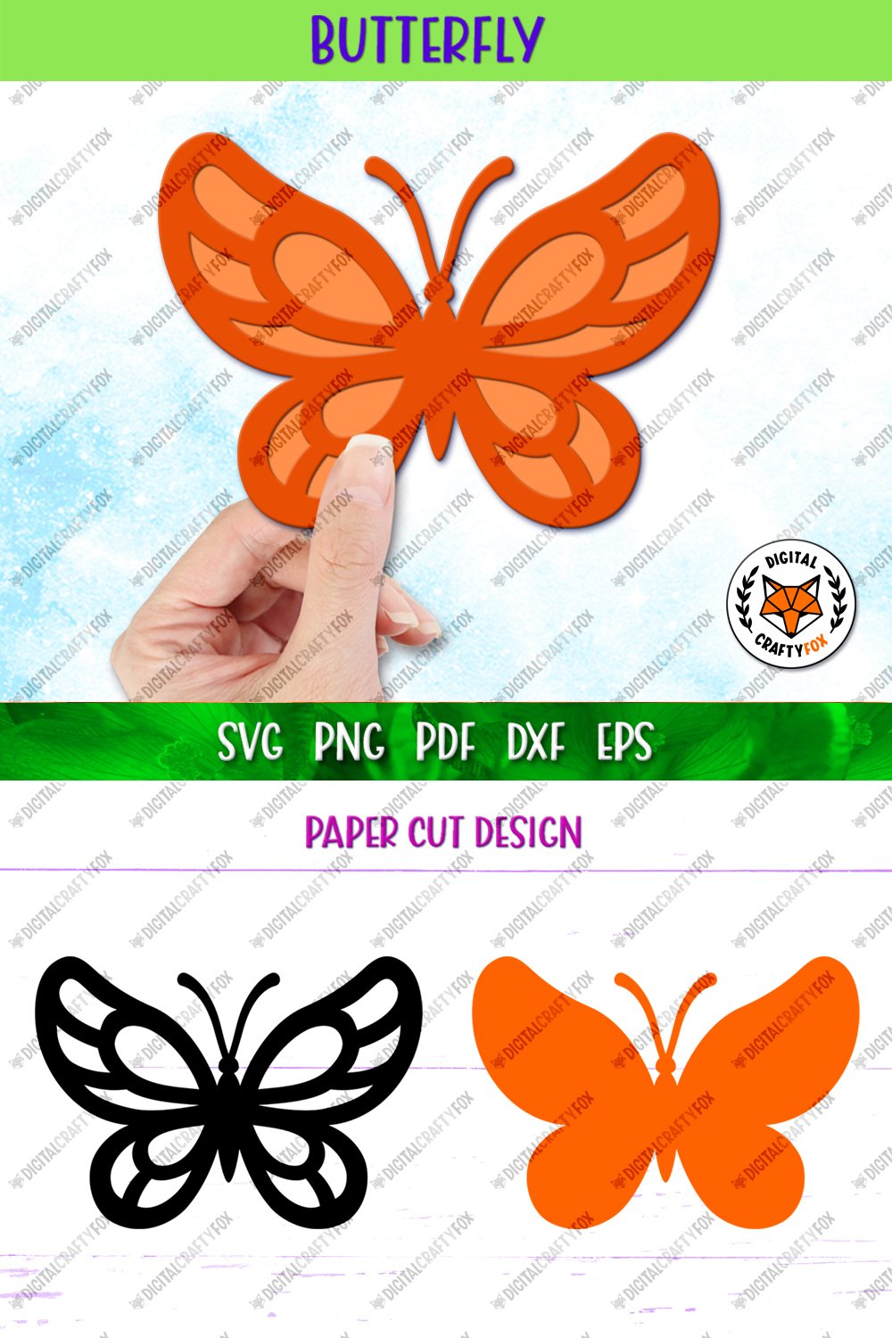 Butterfly SVG, 3D Butterfly Cut File, Butterfly Silhouette