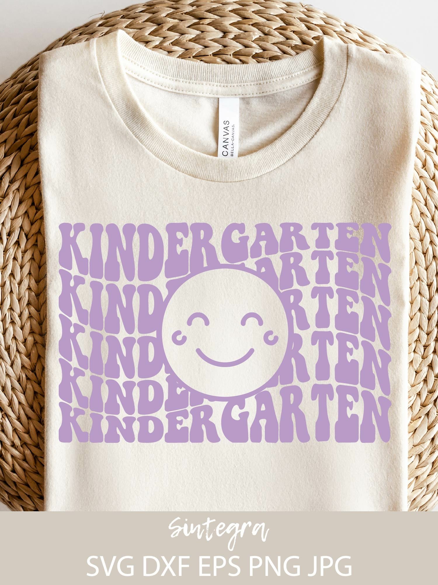 Kindergarten SVG Cut File With Smiley Face