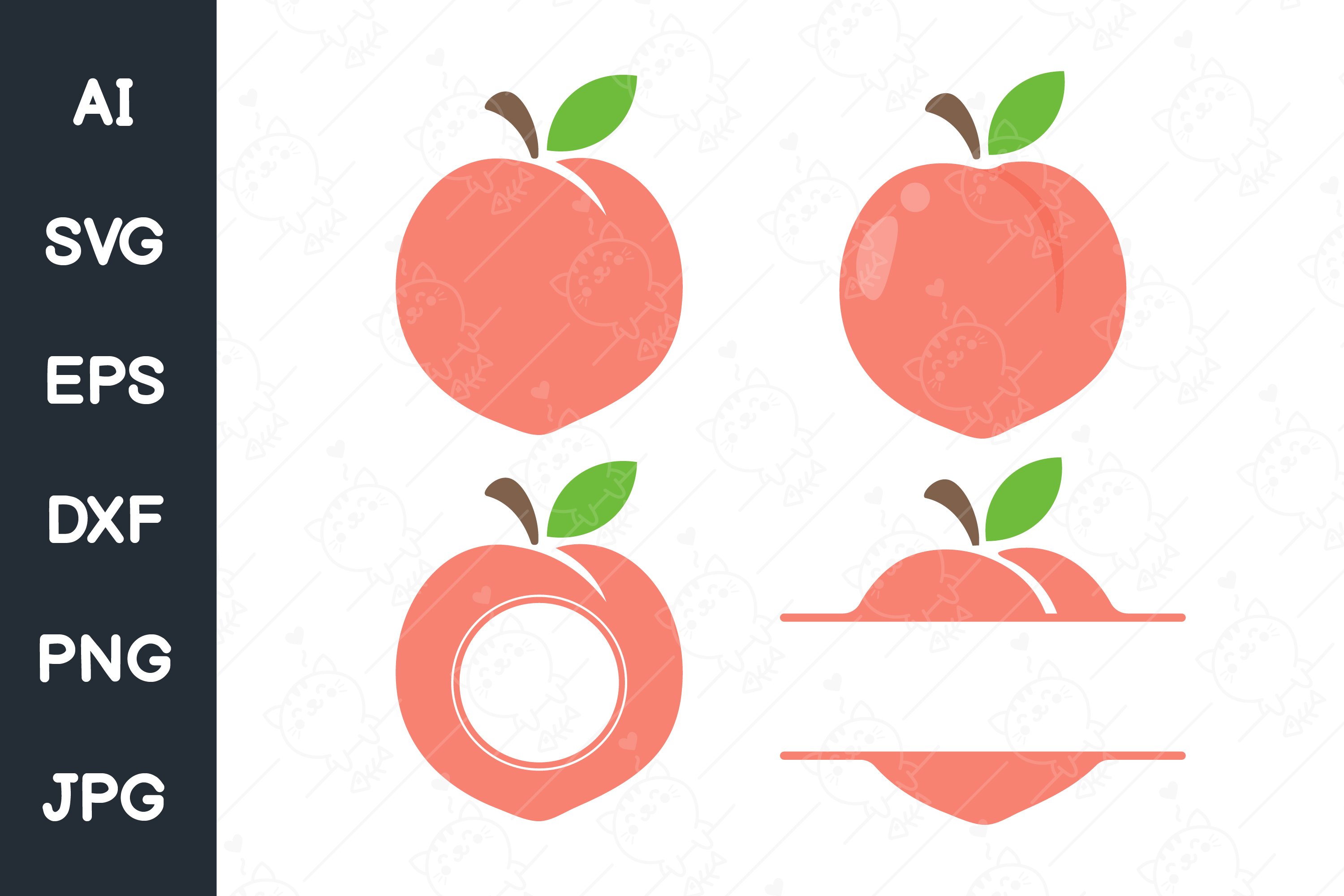 Peach svg, Peach fruit , Peach Ass Svg , Peach Silhouette