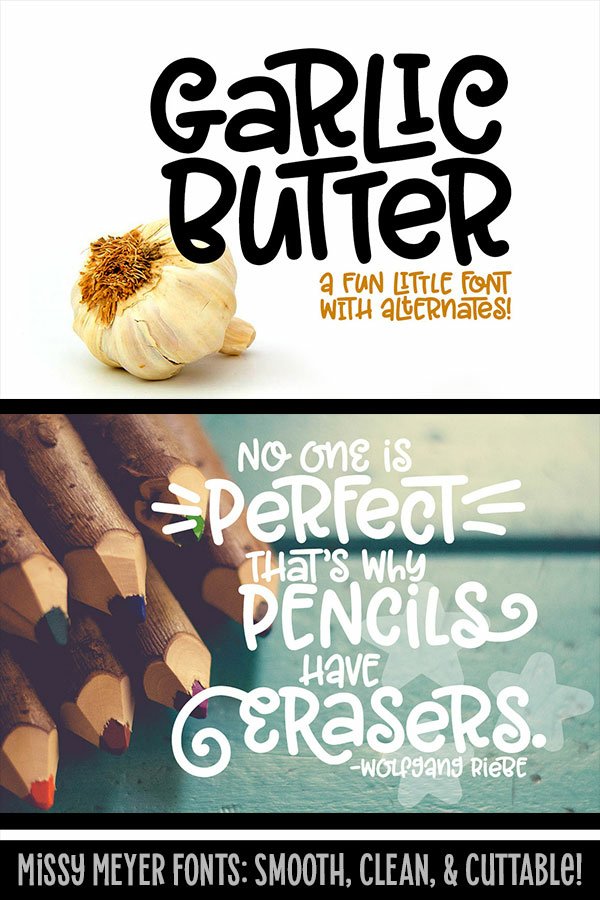 Garlic Butter - a tasty fun font! (25470)