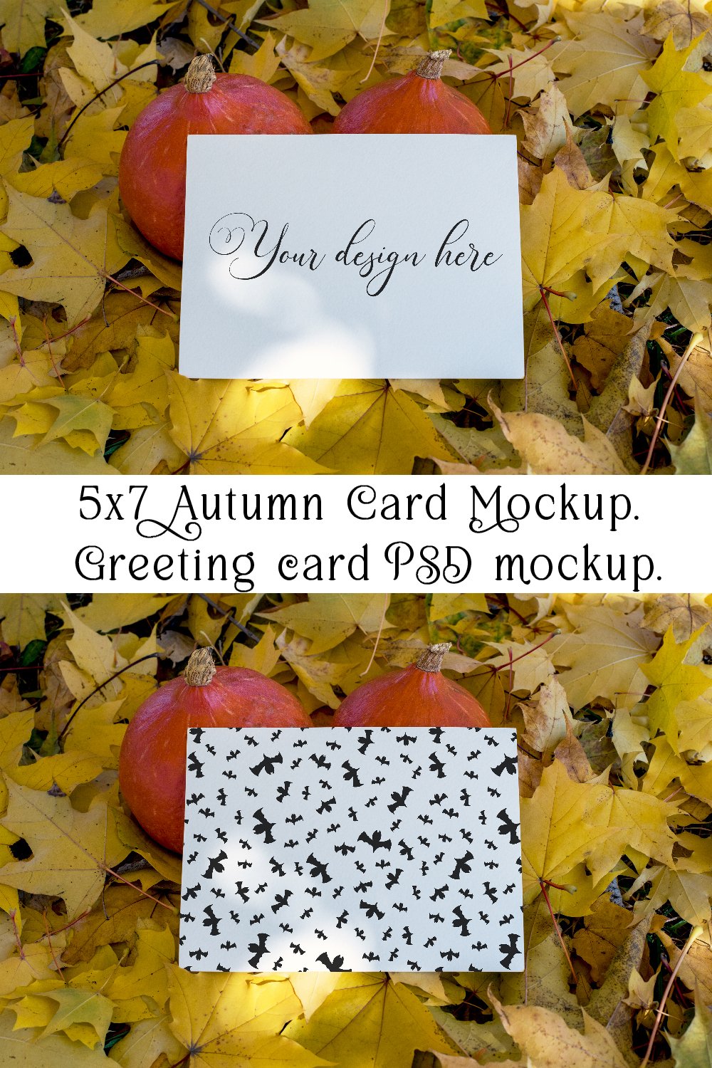 5x7 Autumn Card Mockup. Fall Mockup. Greeting card mockup