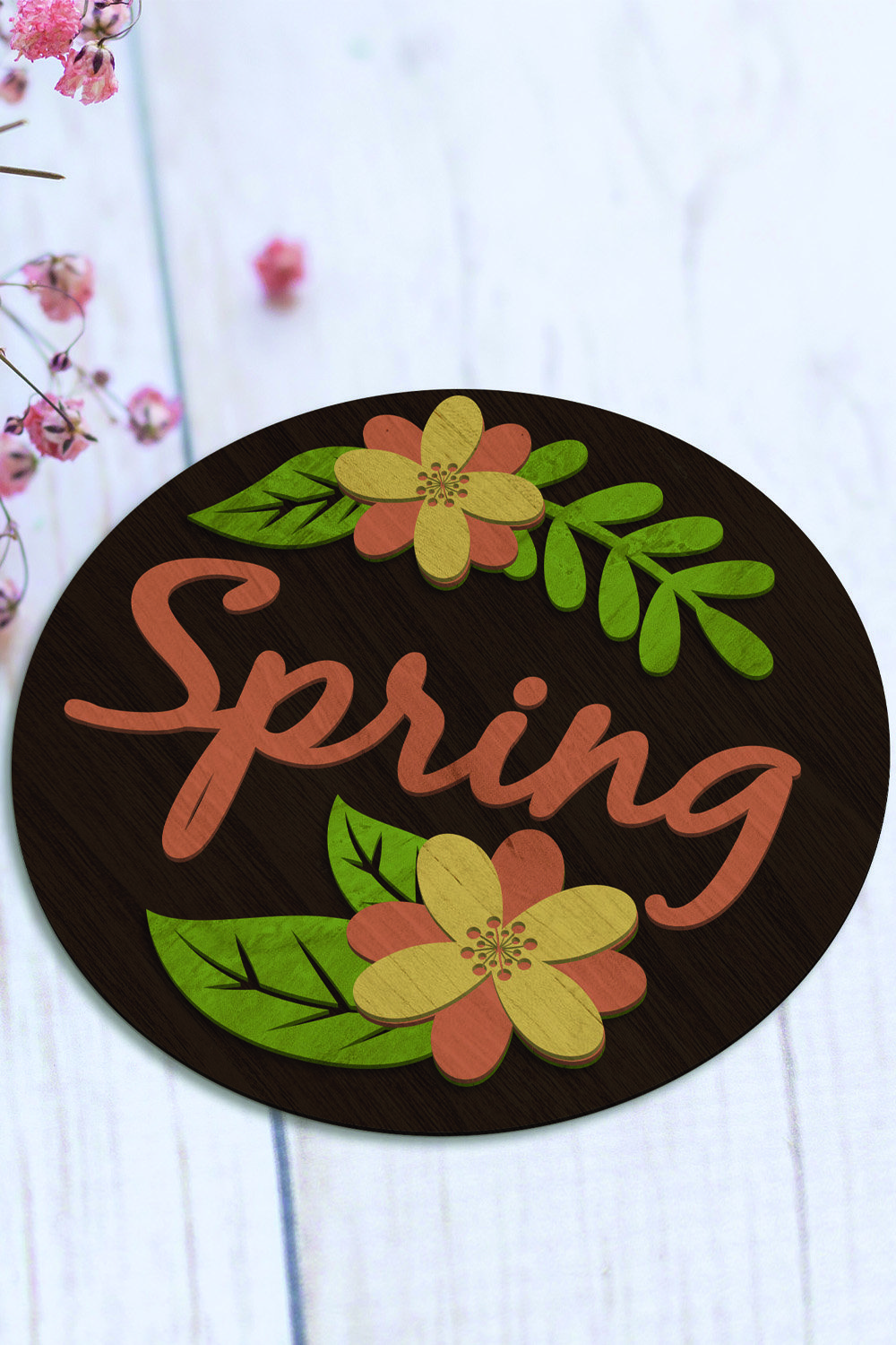 Spring Decoration Wall Panel, Cut File