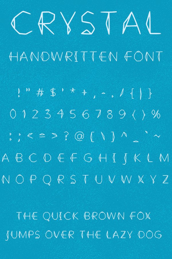 Crystal handwritten font