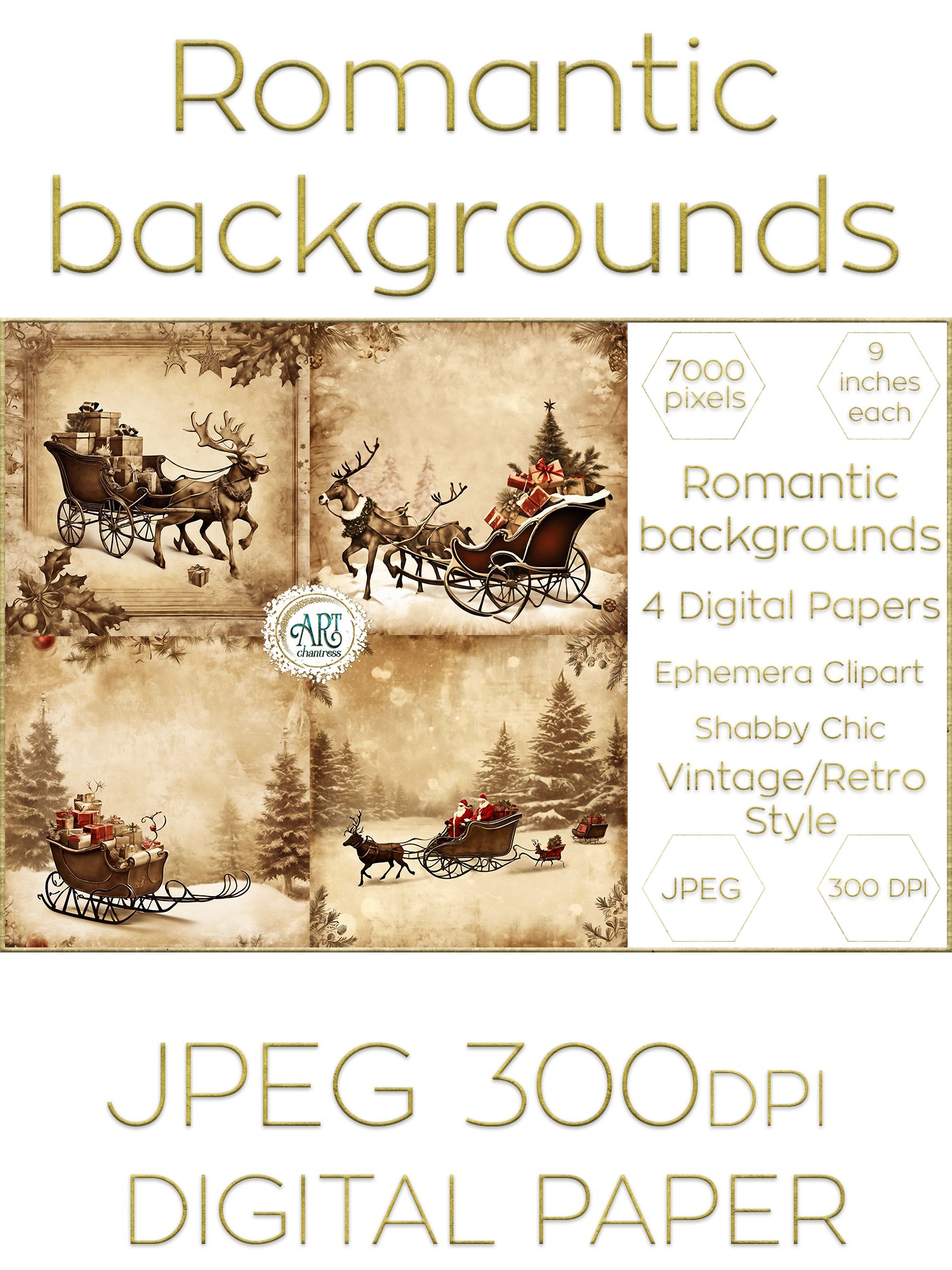 Vintage watercolor digital papers backgrounds soft (2961101)