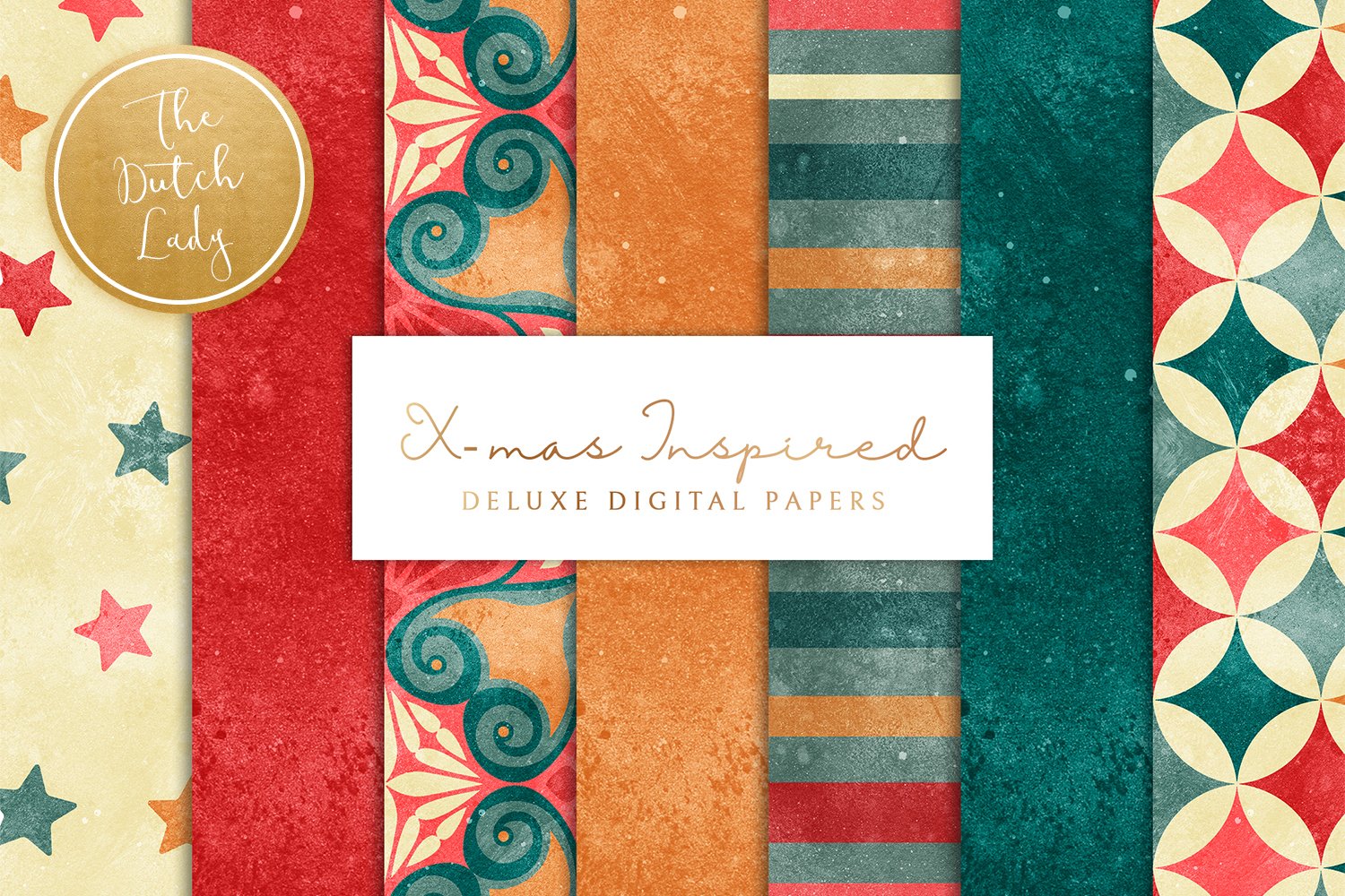 Digital Backgrounds & Papers - Christmas Inspired Patterns