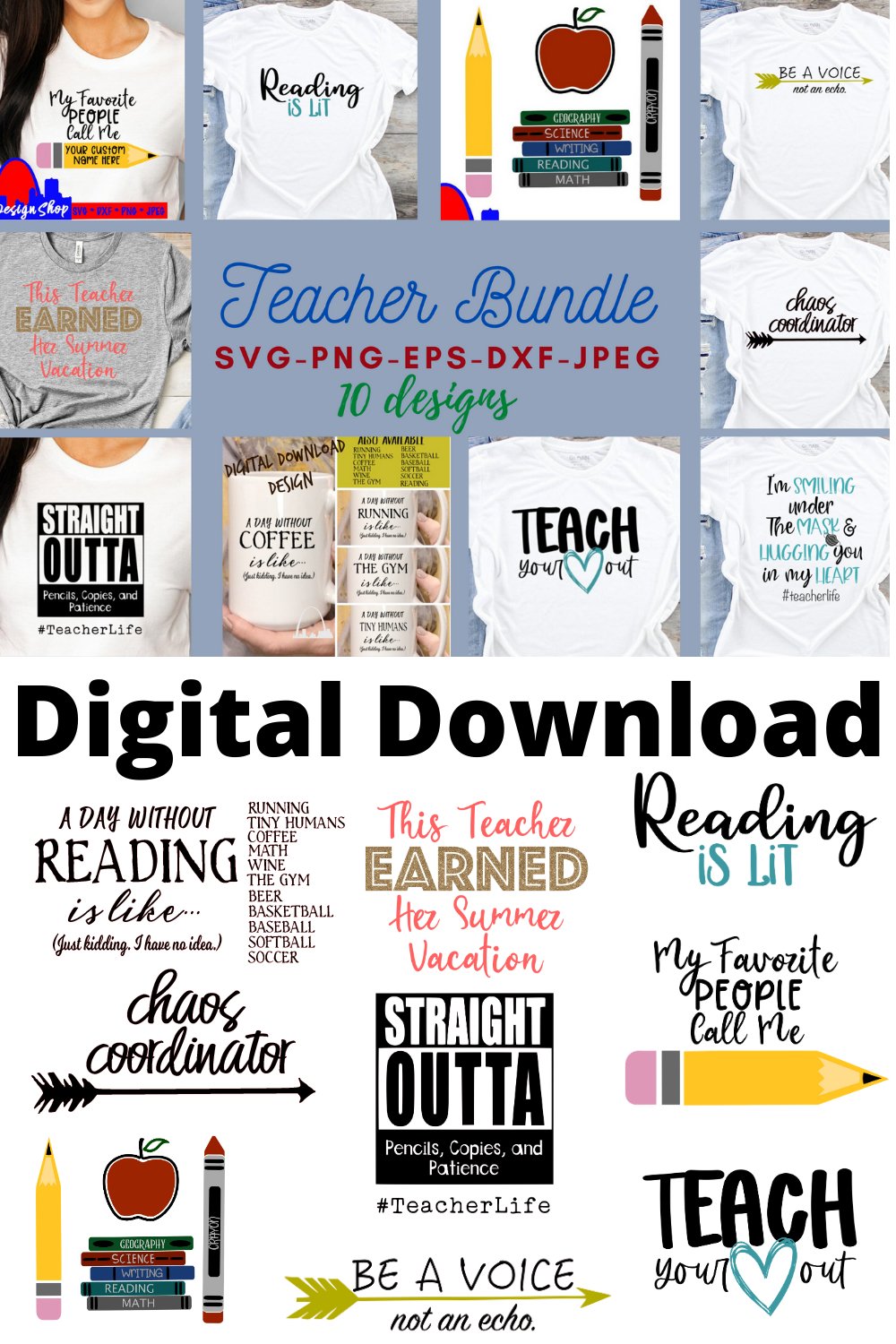 Teacher Bundle svg png sublimation Back to School (745575)