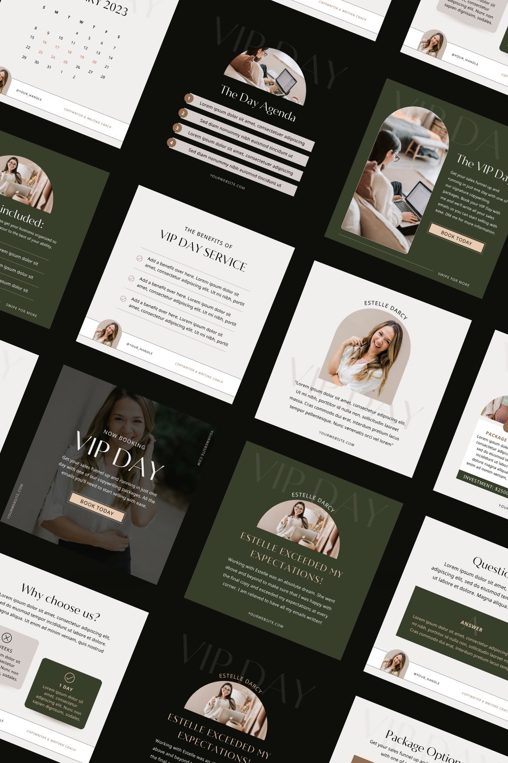 VIP Day Instagram Promotional Squares for Canva