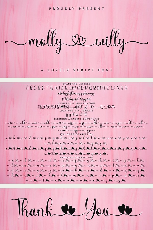molly willy - Lovely Romantic Font (1154036)