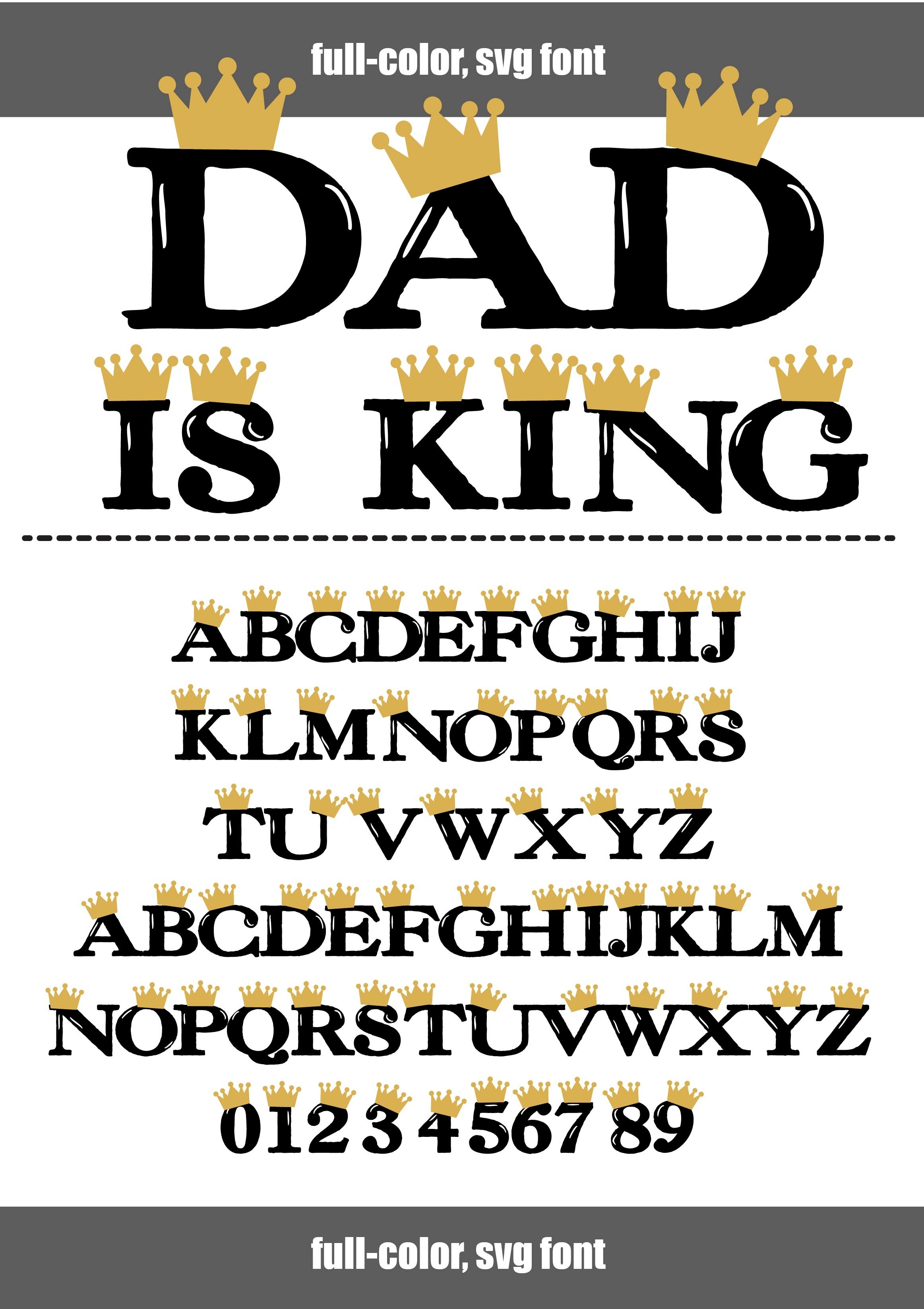 Full Color SVG father's day font