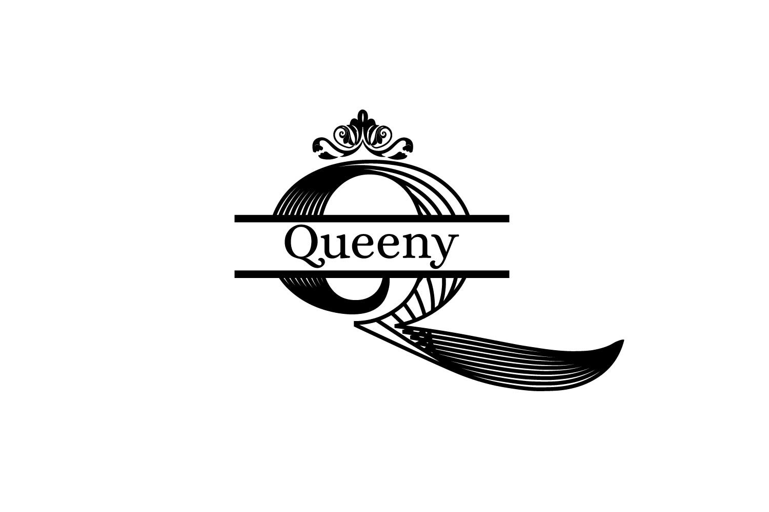 Queenie Split Monogram A-Z Letters