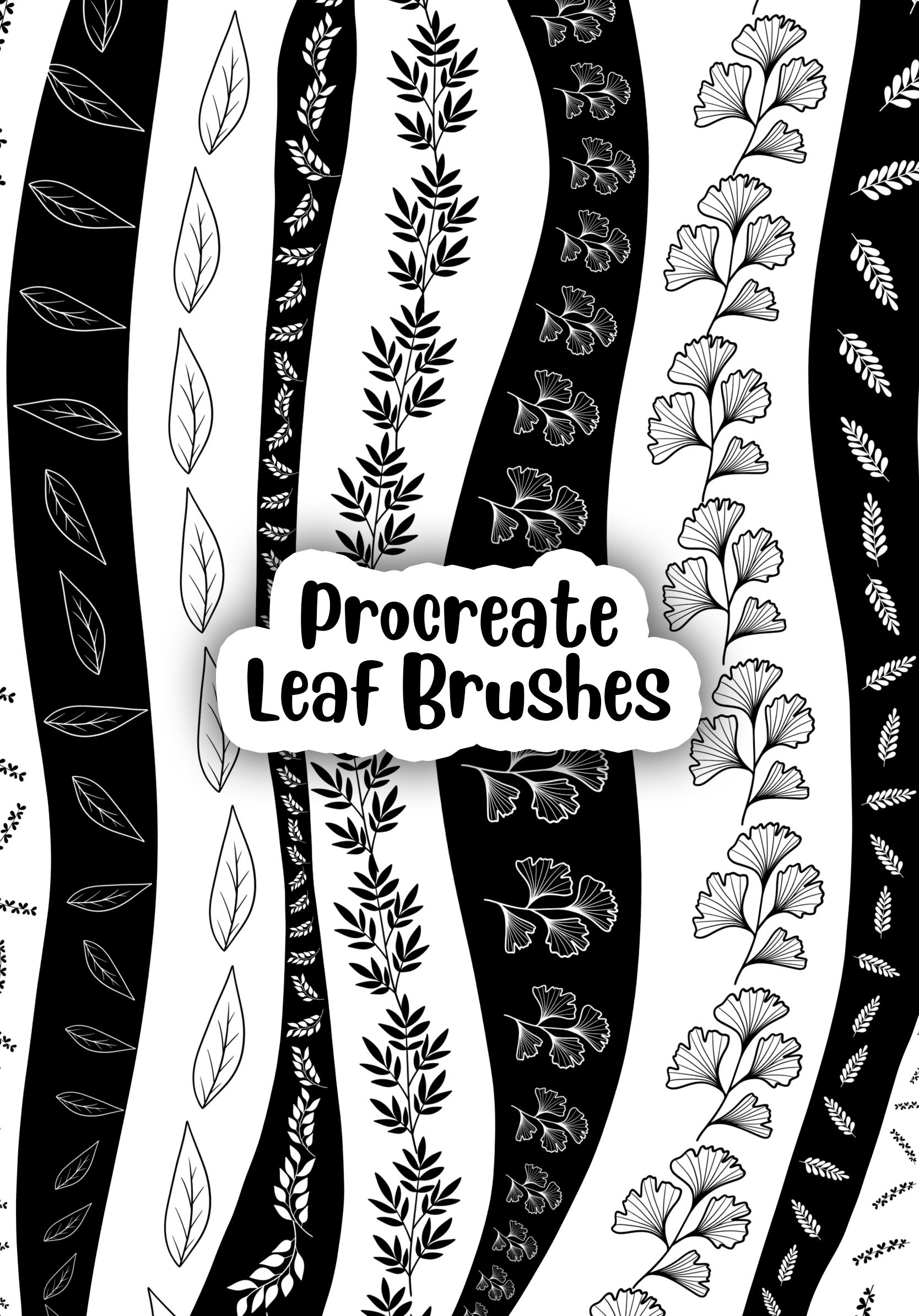 Procreate Brushes, Procreate Lettering, Procreate Leaf Brush