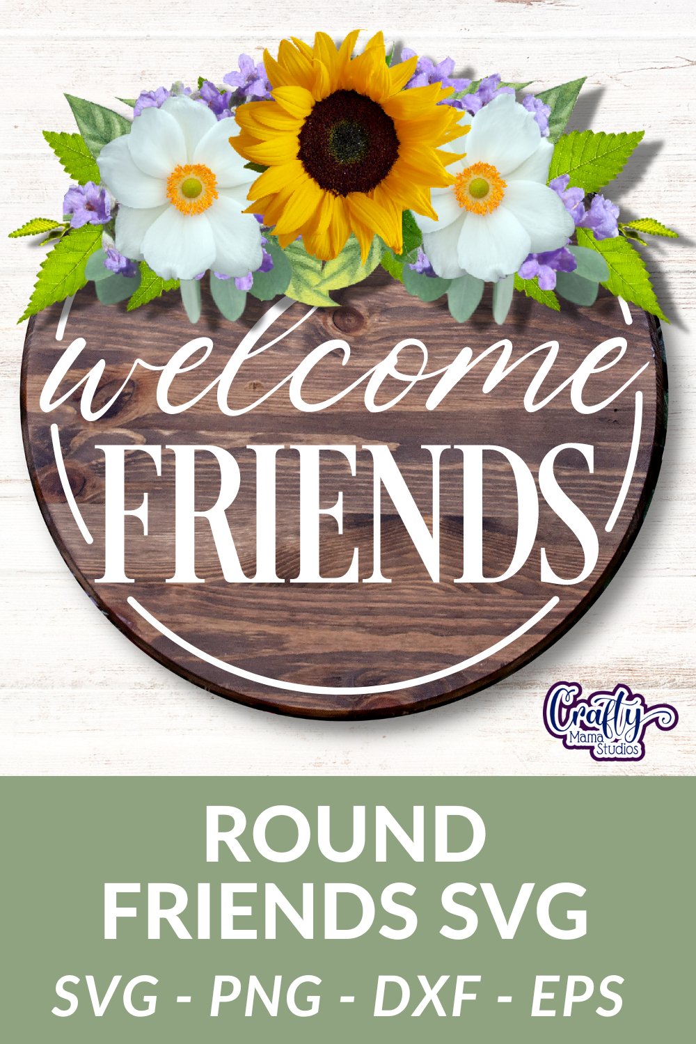 Welcome Friends | Round Welcome Svg | Welcome Door Sign