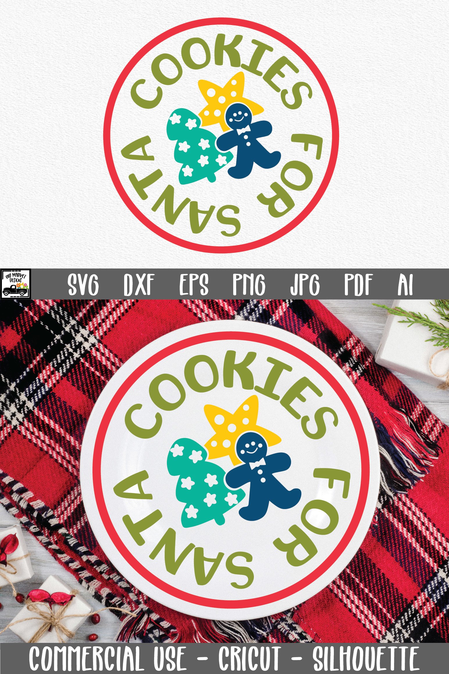 Christmas SVG Cut File - Cookies for Santa SVG File