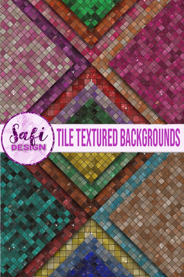 Tile Textured Digital Paper Backgrounds
